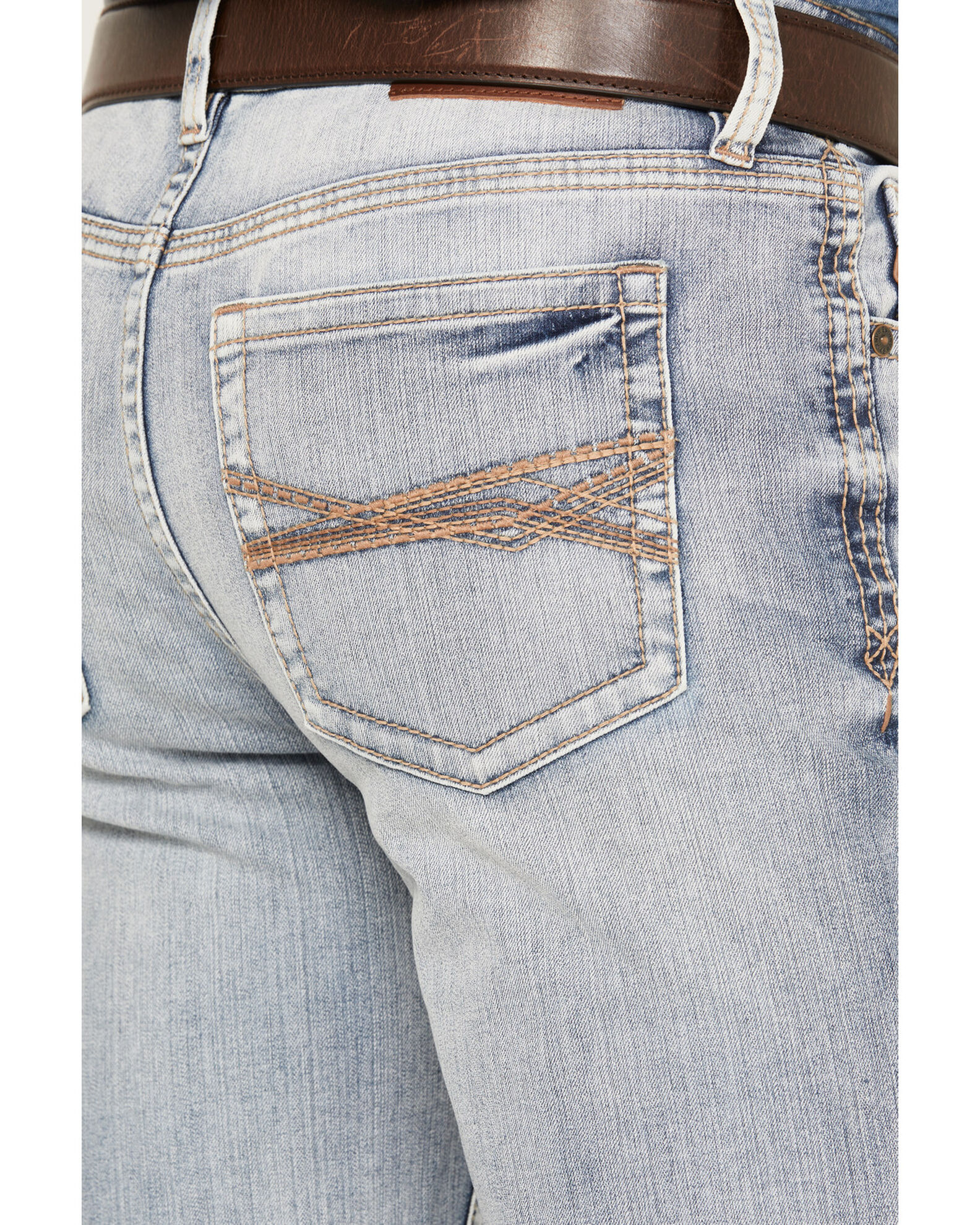 Rank 45® Mens Ringo Light Wash Stackable Straight Performance Stretch