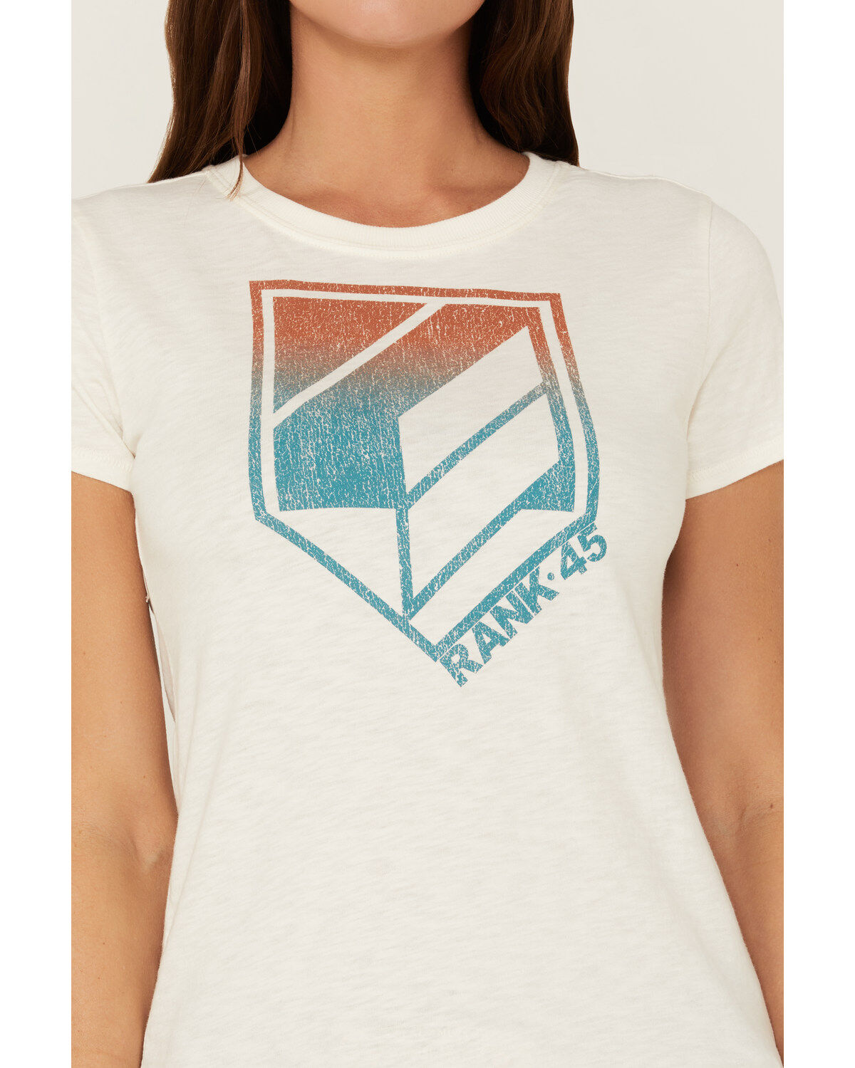 Rank 45 Women's Logo White Graphic Tee | Boot Barn