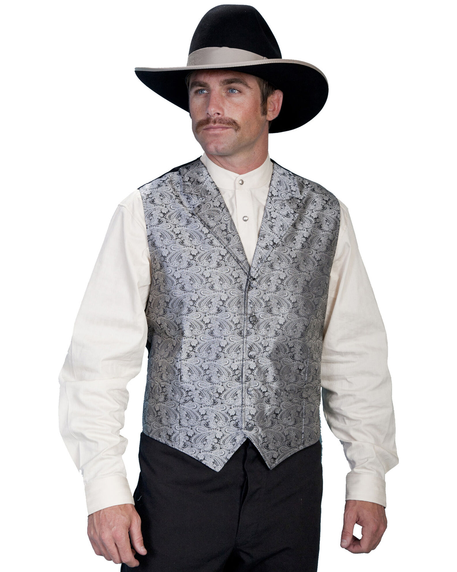 Rangewear by Scully Paisley Print Vest - Big & Tall, Grey