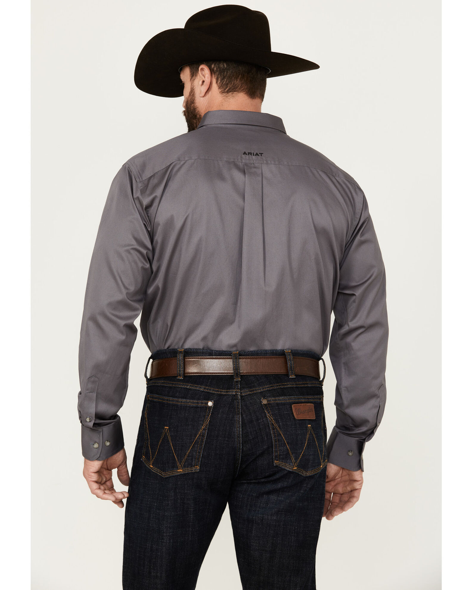 Ariat Men's Team Logo Twill Long Sleeve Button-Down Western Shirt, Dark ...