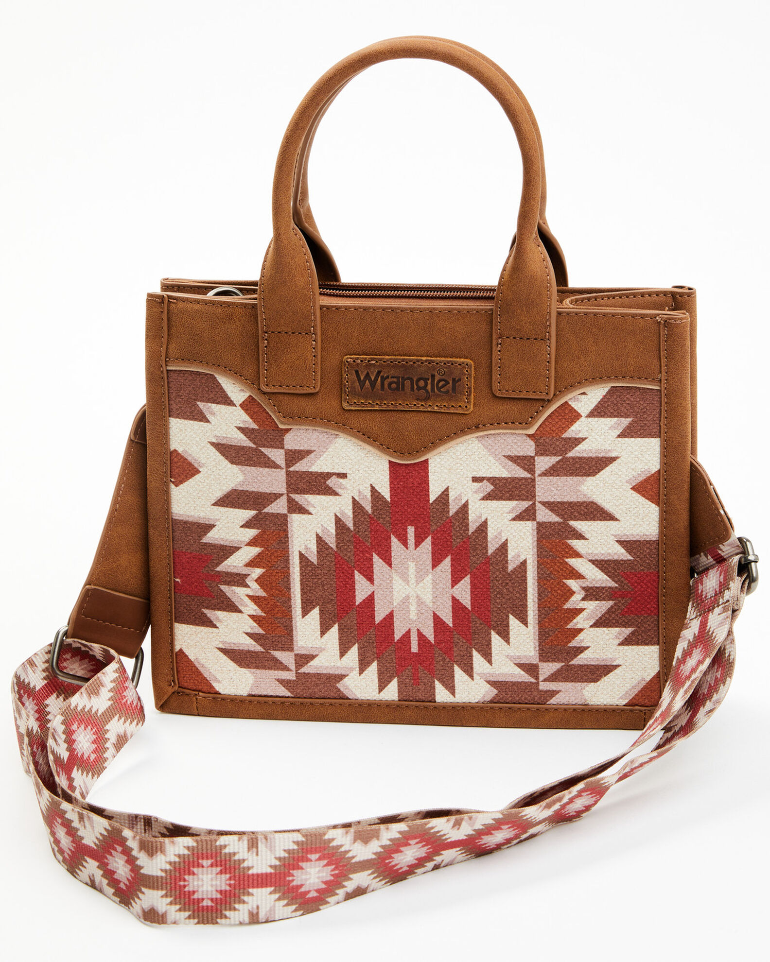 Wrangler X Boot Barn Women's Southwestern Print Crossbody Bag, Brown