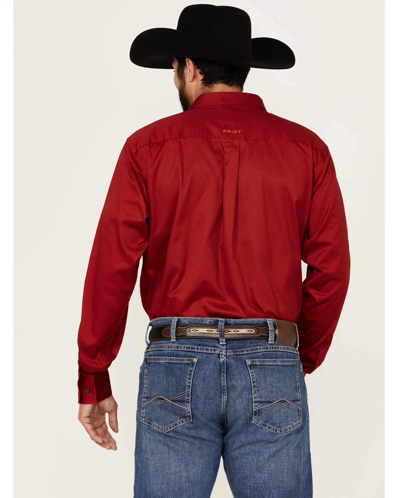 Ariat Men's Boot Barn Exclusive Team Logo Twill Fitted Long Sleeve ...