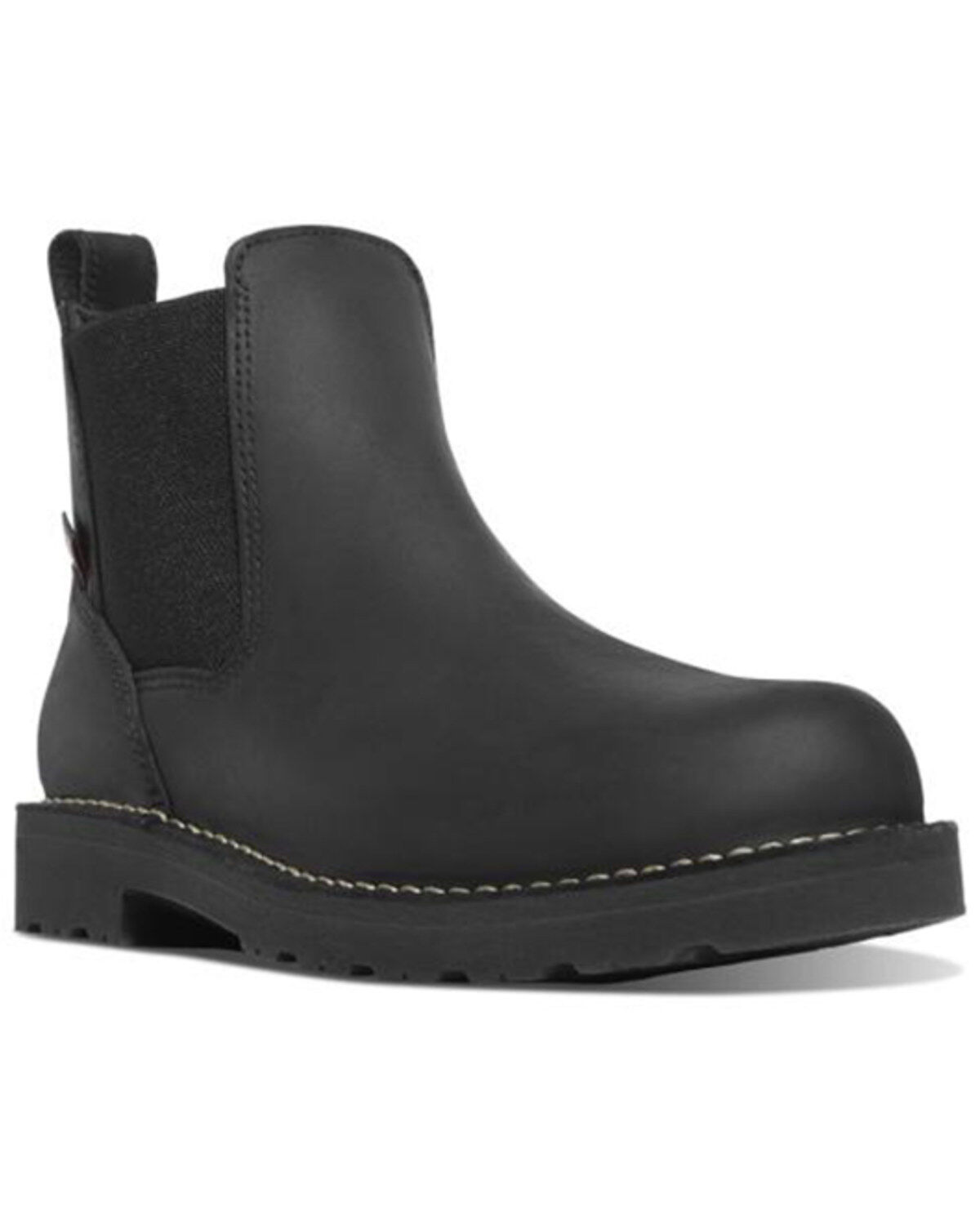 Danner Men's 6" Bull Run Chelsea Wedge Work Boots - Soft Toe , Black