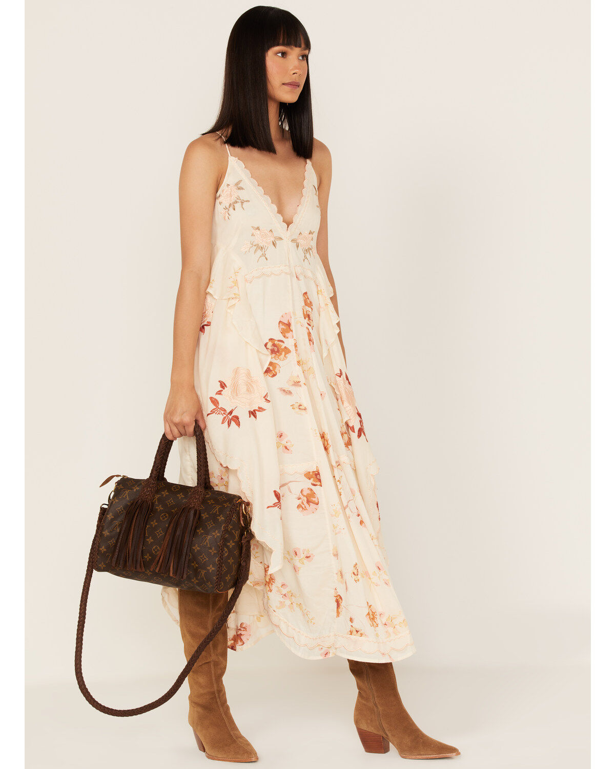 Vintage Boho Bags Women's Luxury Designer Monogram Logo Icon Shoulder ...