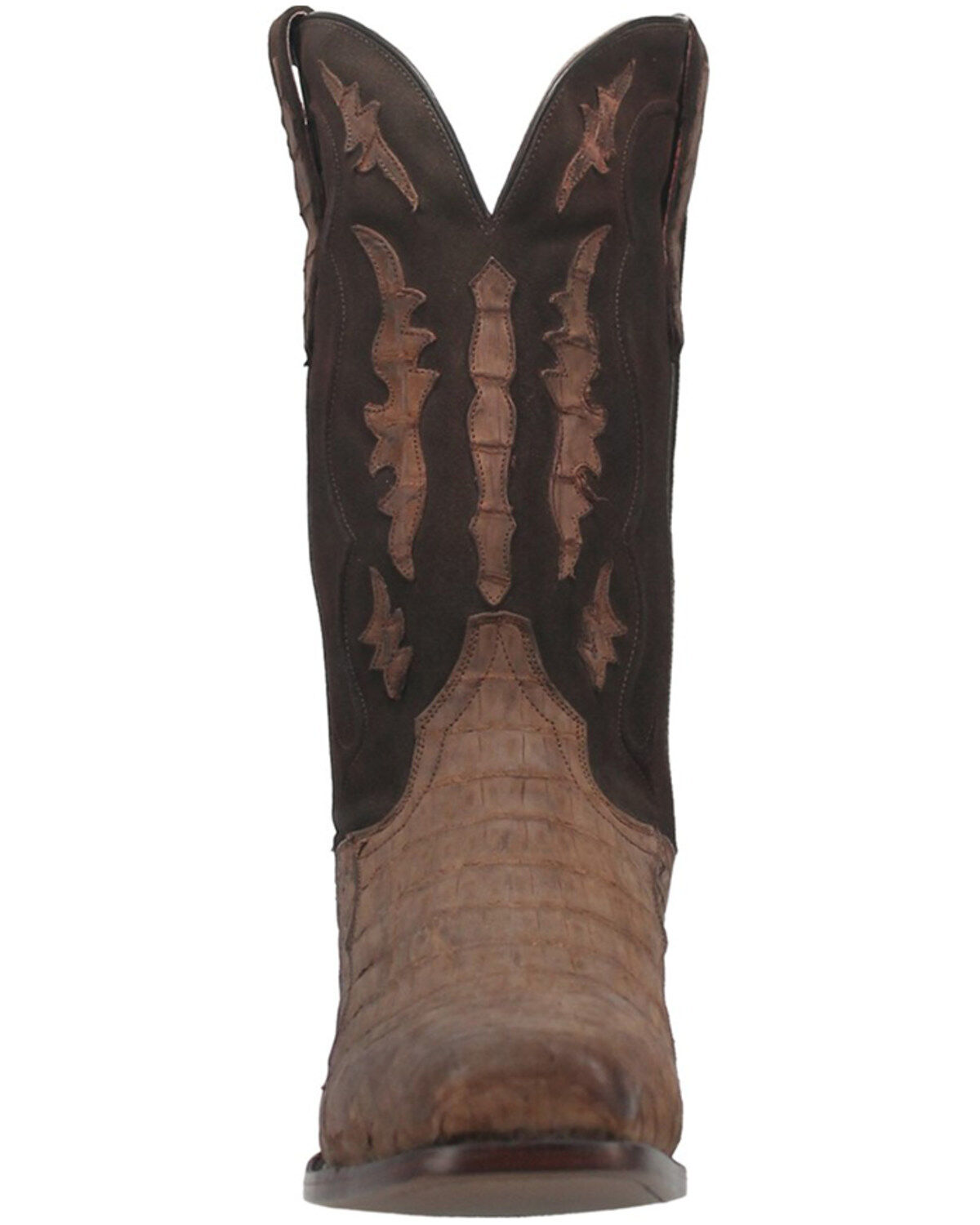 Dan Post Men's Stalker Exotic Caiman Western Boot - Square Toe, Taupe