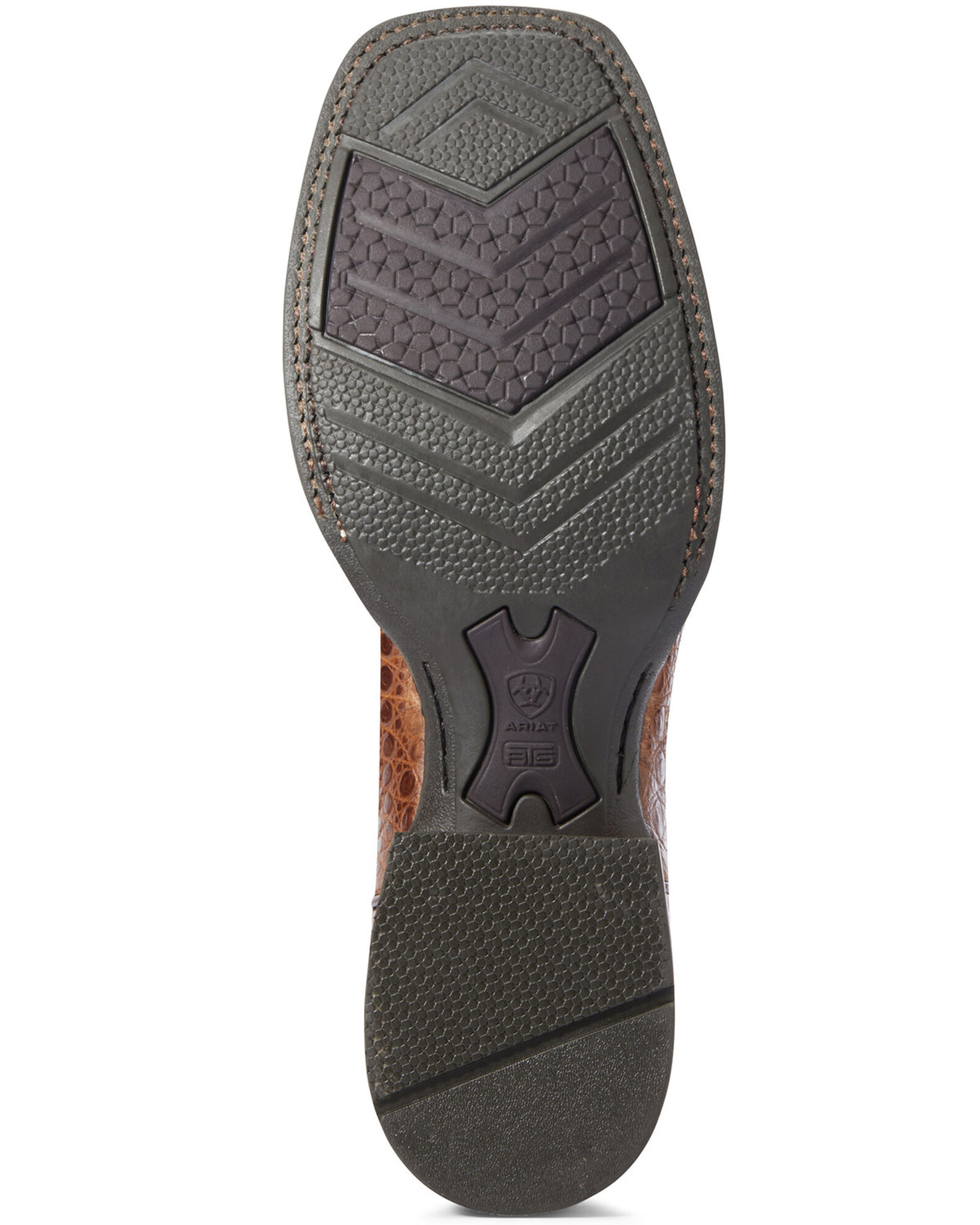 Ariat Men's Caramel Caiman Belly Western Boots - Broad Square Toe, Black