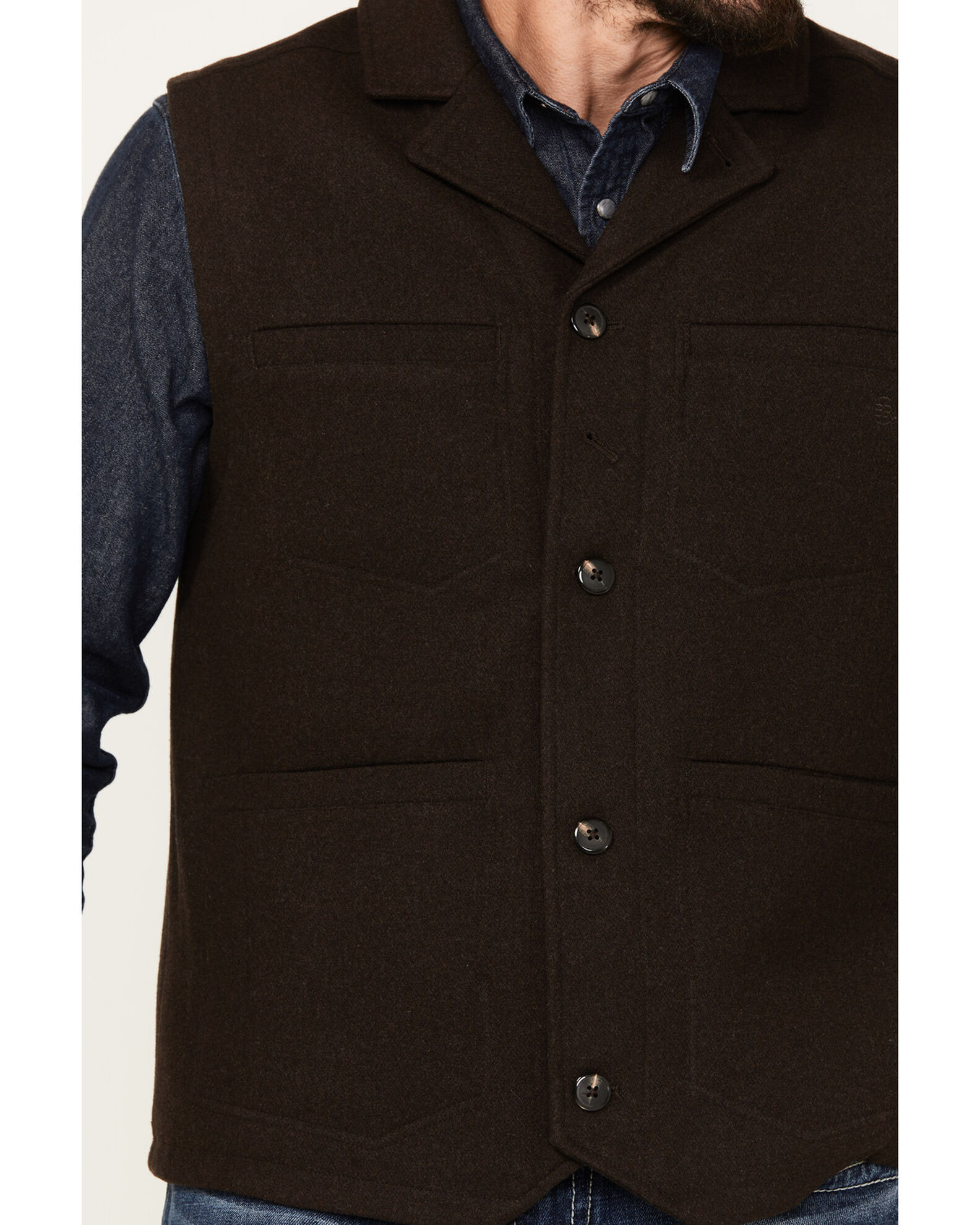 Blue Ranchwear Mens Wool Mackinaw Vest