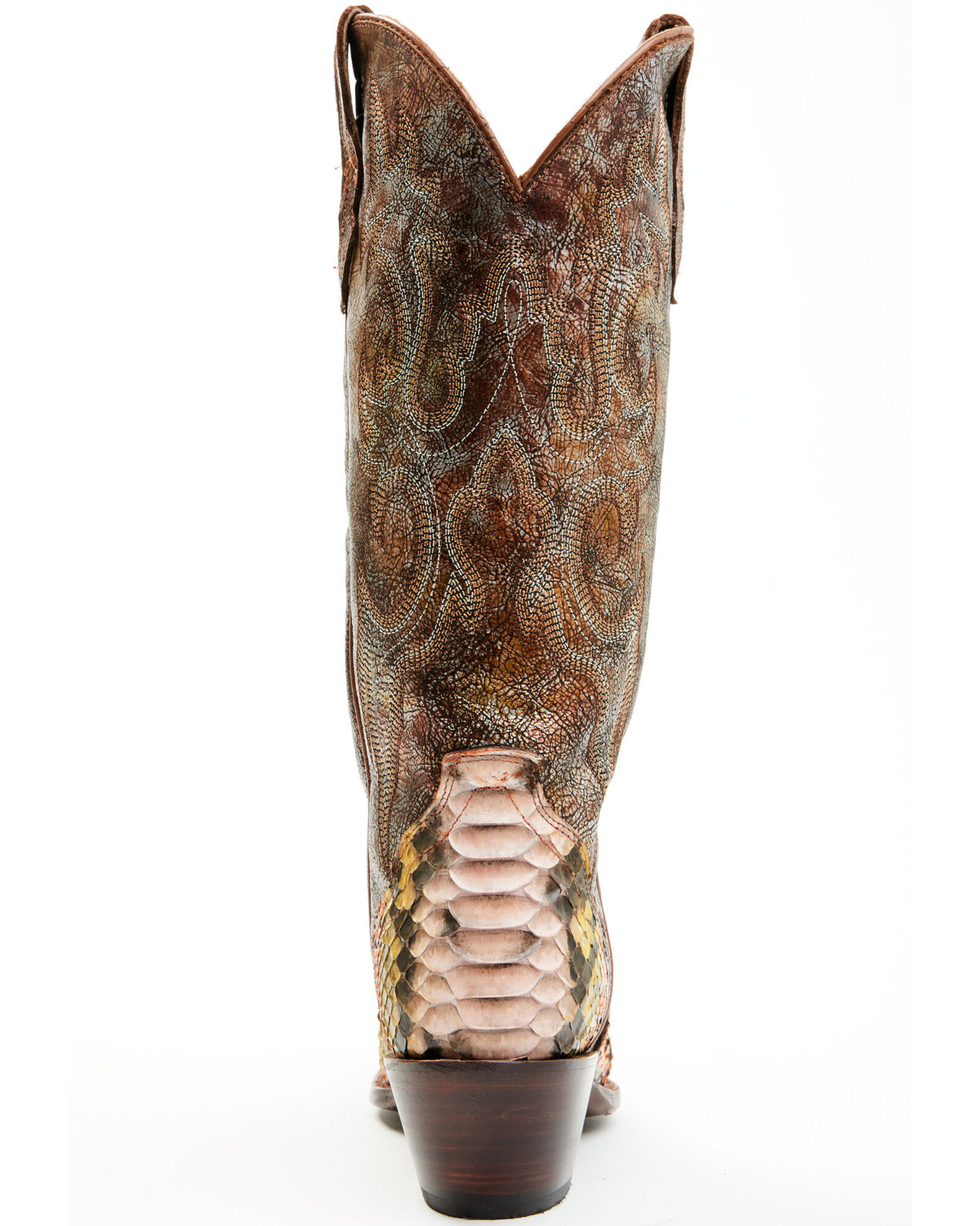 Shyanne Womens Cayenne Exotic Python Tall Western Boots Snip Toe Multi