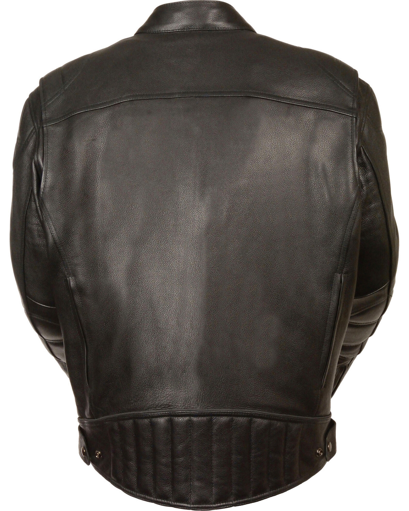 Milwaukee Leather Men's Black Longer Body Vented Jacket - Big 3X, Black