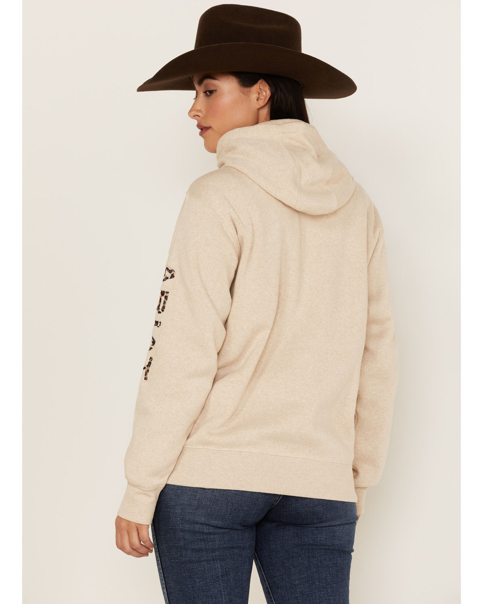 Ariat Women's Boot Barn Exclusive Embroidered Logo Hoodie, Tan