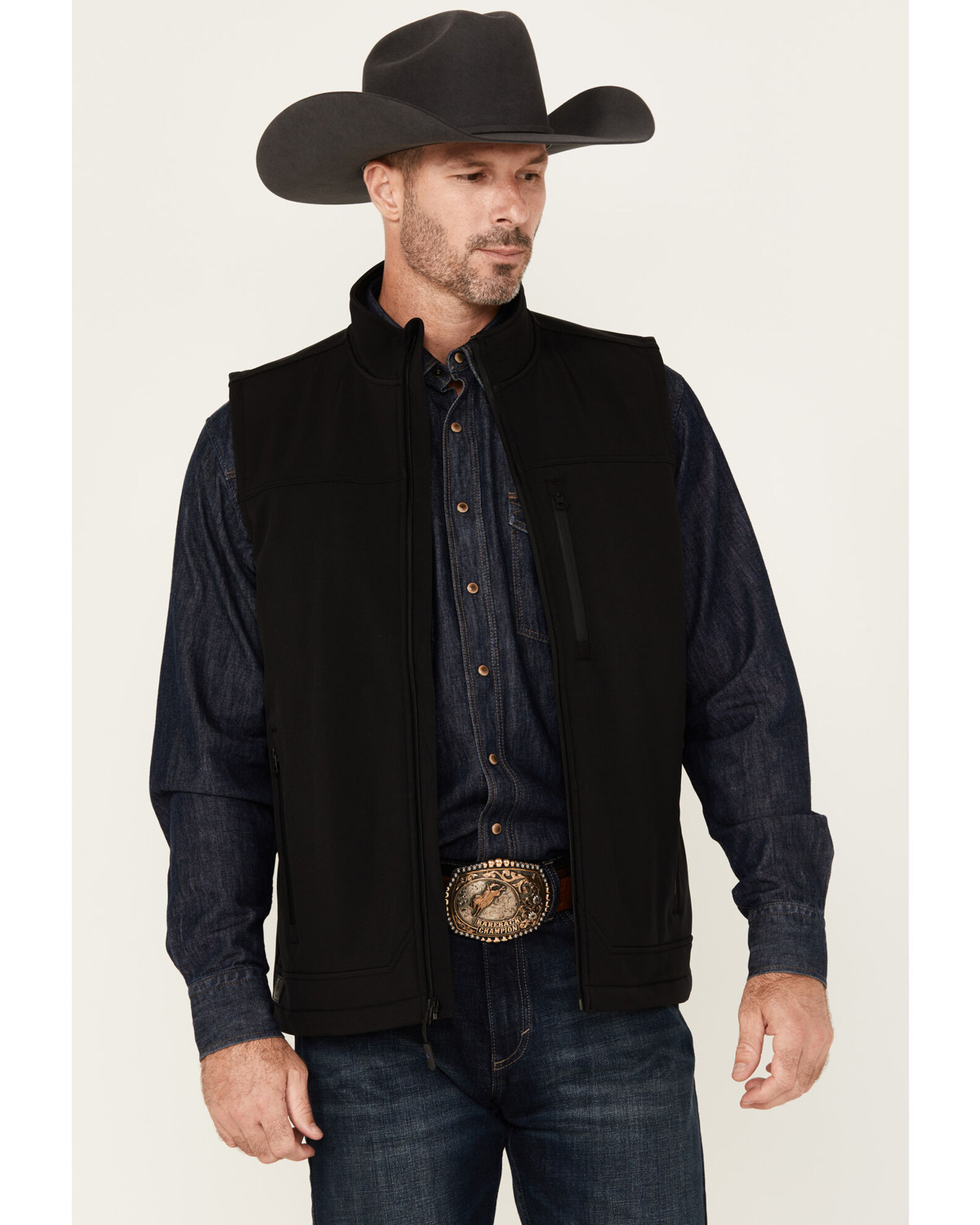 Cody James Men's Estacado Concealed Carry Softshell Vest - Big, Black