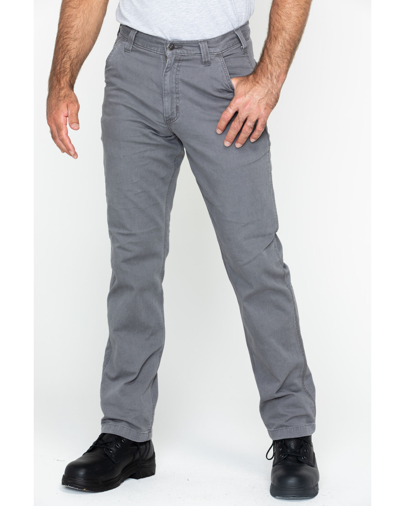 Carhartt Men's Rugged Flex Rigby Dungaree Stretch Work Pants - Big, Grey