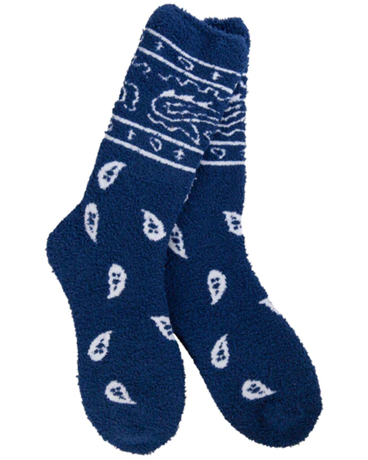 World's Softest Women's Cozy Bandana Socks, Navy