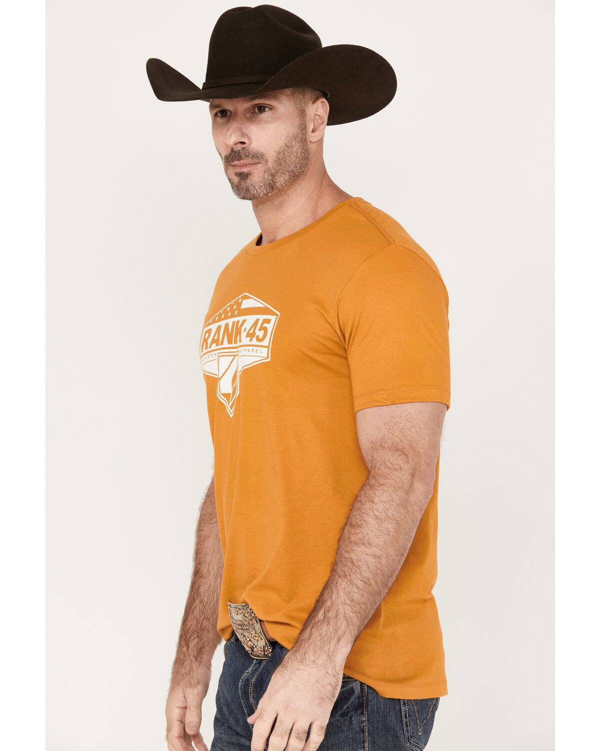 RANK 45® Men's Classic Short Sleeve Graphic T-Shirt, Gold