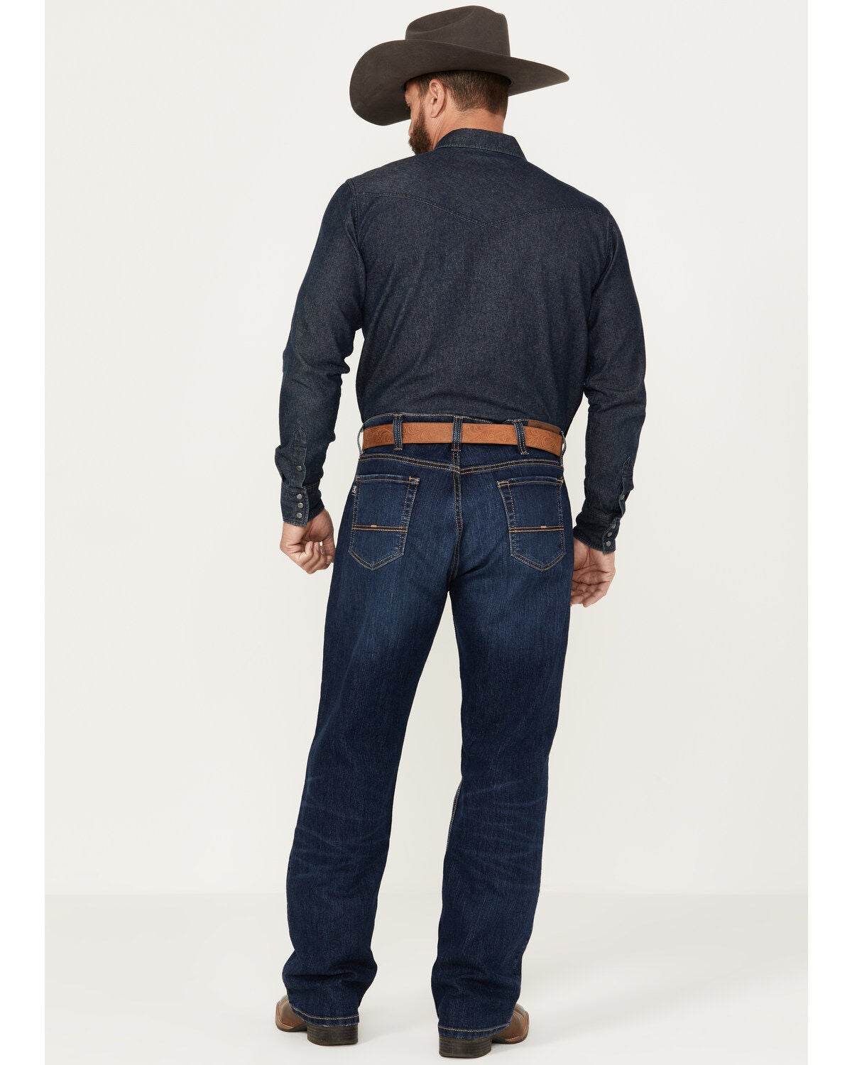 Justin Men's 1879 Medium Wash Stretch Bootcut Denim Jeans, Medium Wash