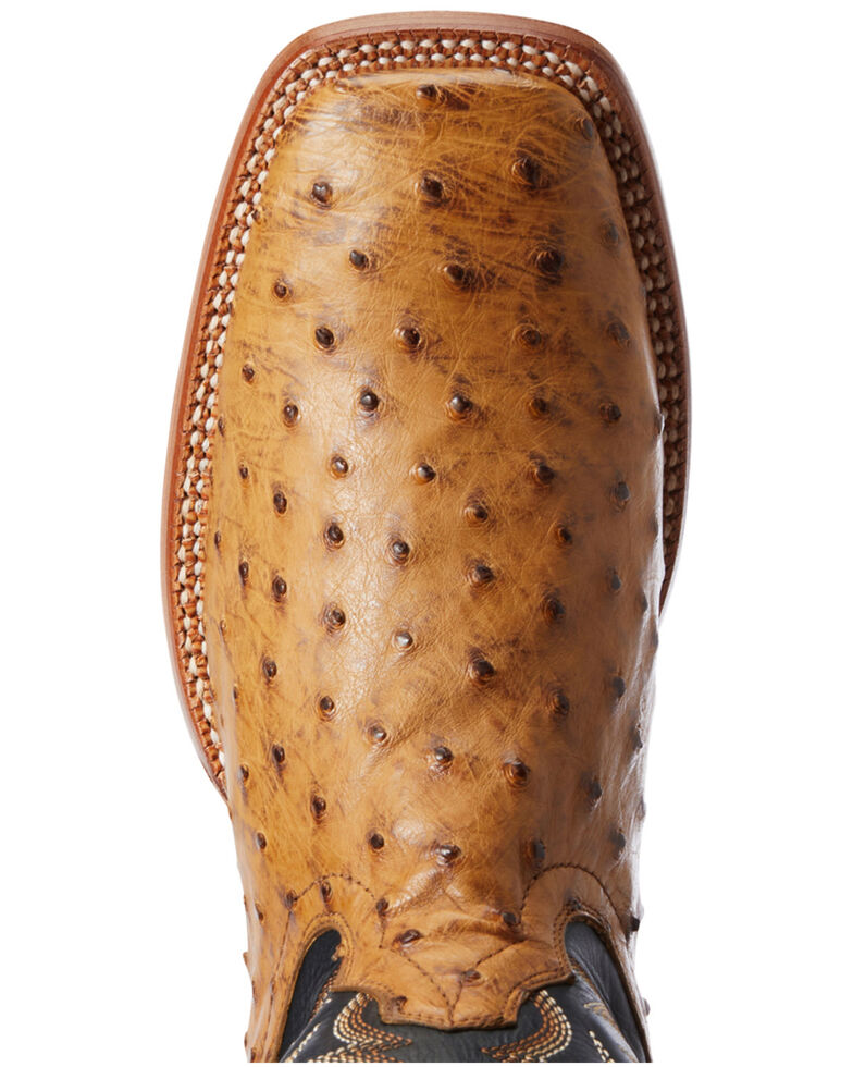 Ariat Mens Gallup Ostrich Western Boots Wide Square Toe Boot Barn
