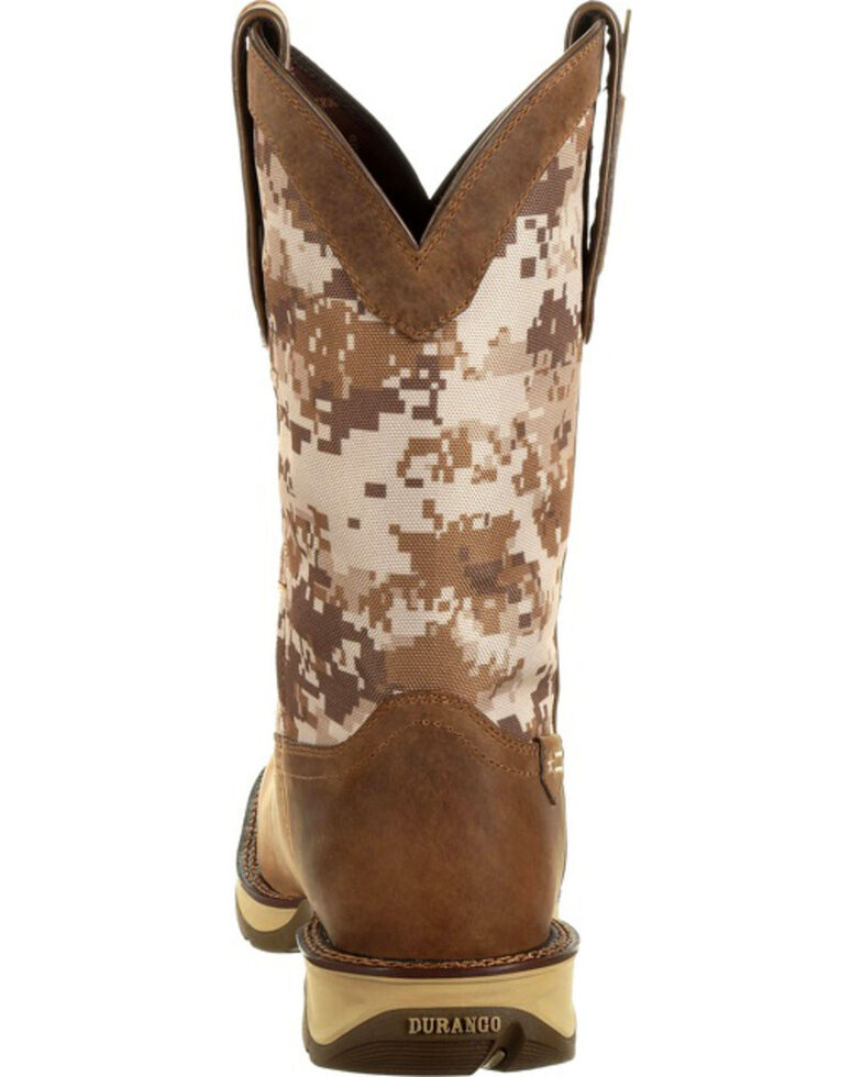 Rebel By Durango Mens Brown Desert Camo Western Boots Square Toe