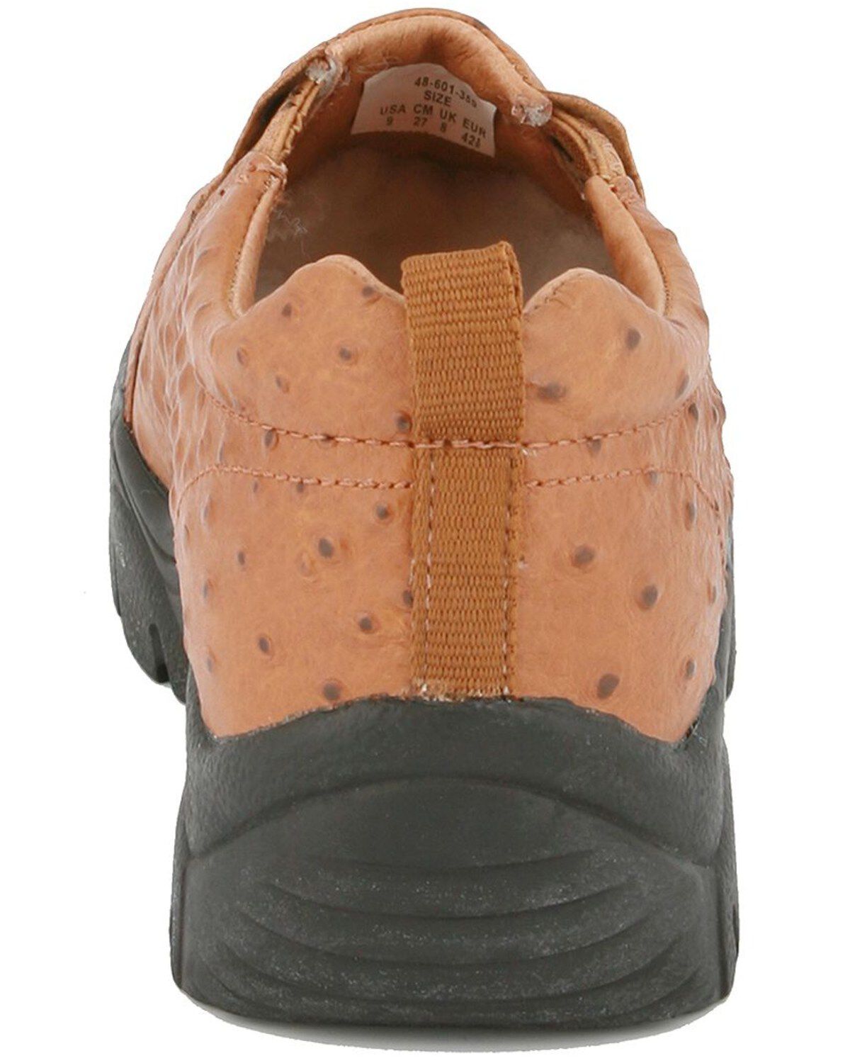 Roper Ostrich Print Leather Slip-On Shoes,