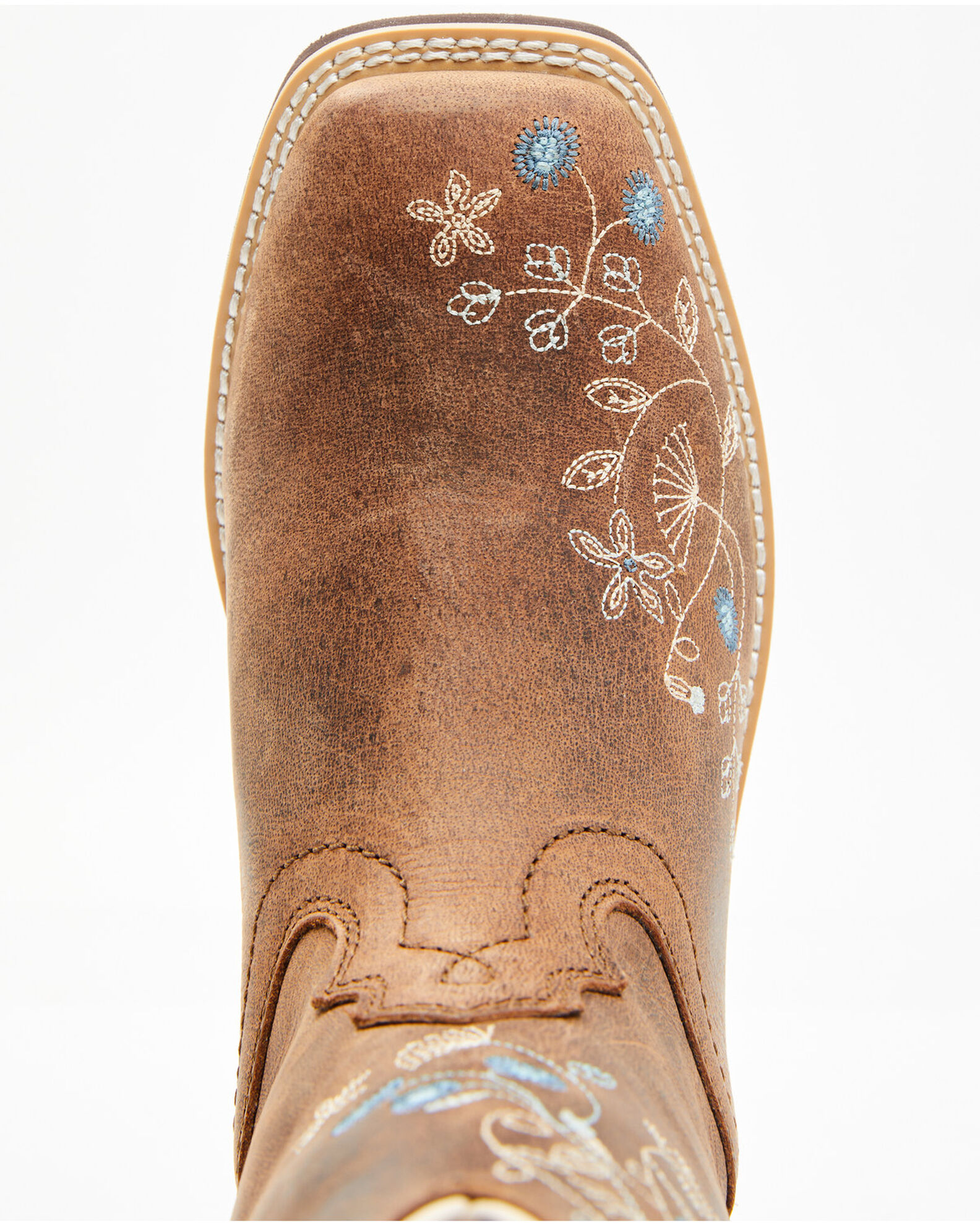 Shyanne Womens Hollie Western Performance Boots Broad Square Toe Brown