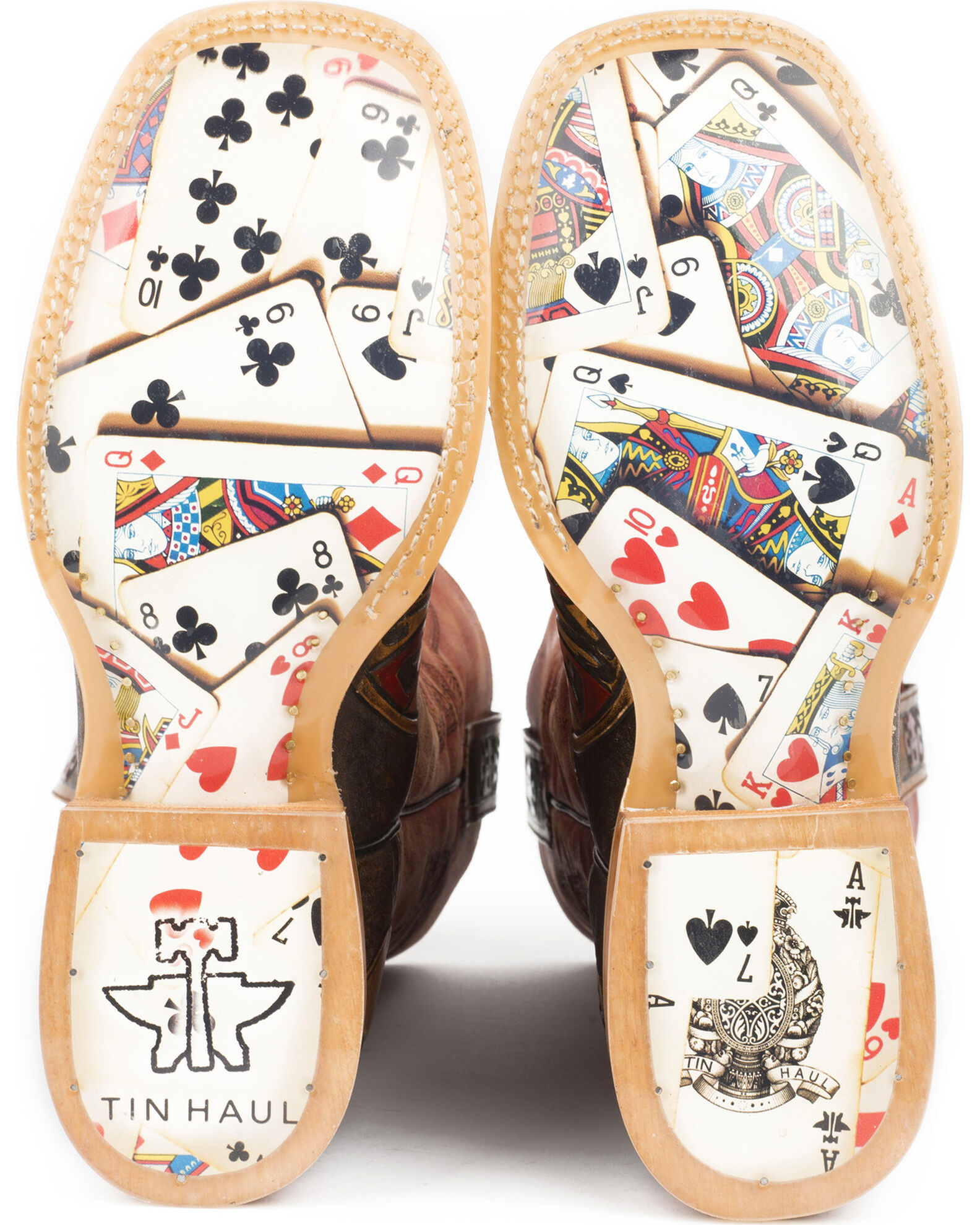 Tin Haul Men's The Gambler Card Shuffle Sole Western Boots - Broad ...