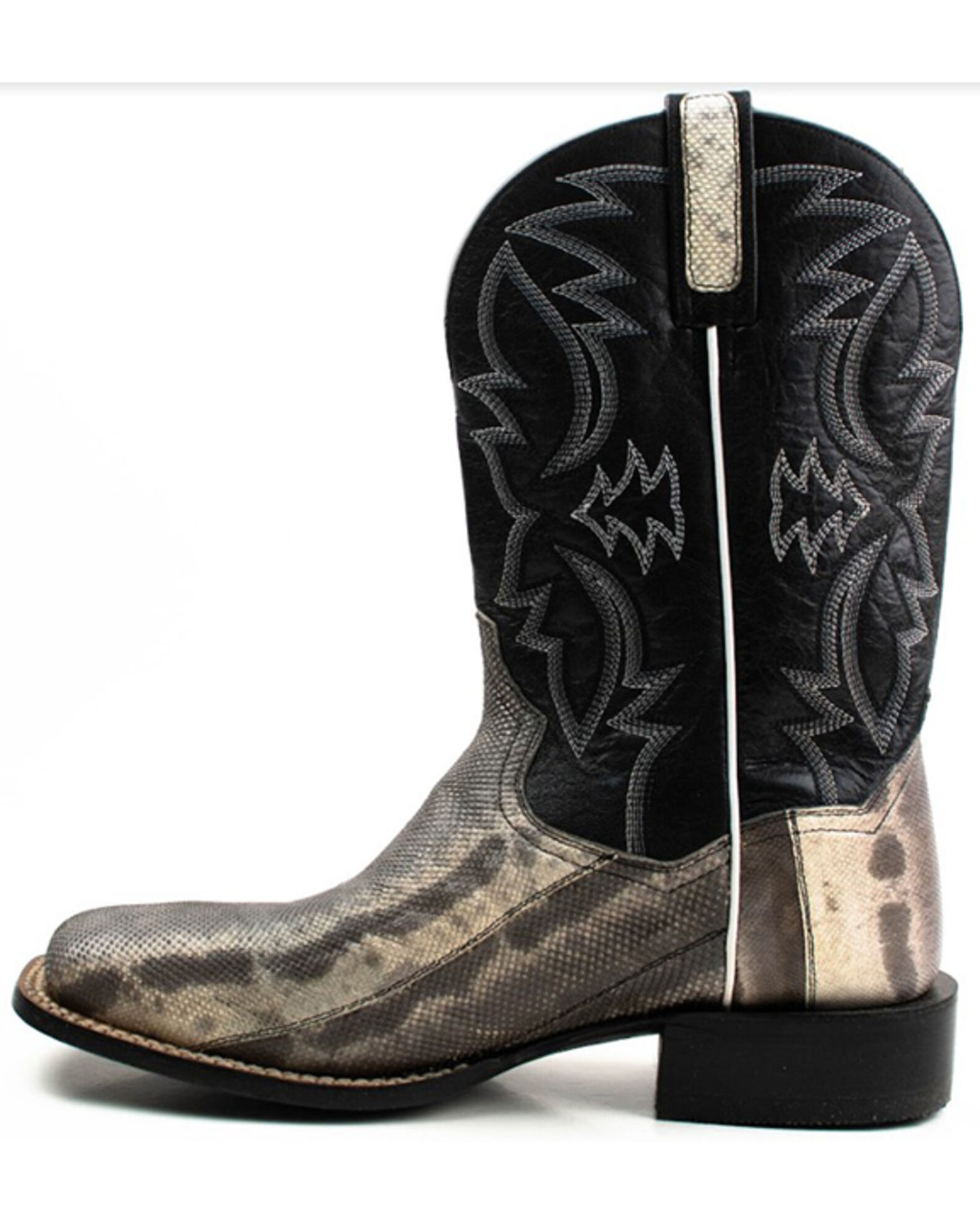 Dan Post Men's Kauring Snake Exotic Western Boots - Broad Square Toe, Black
