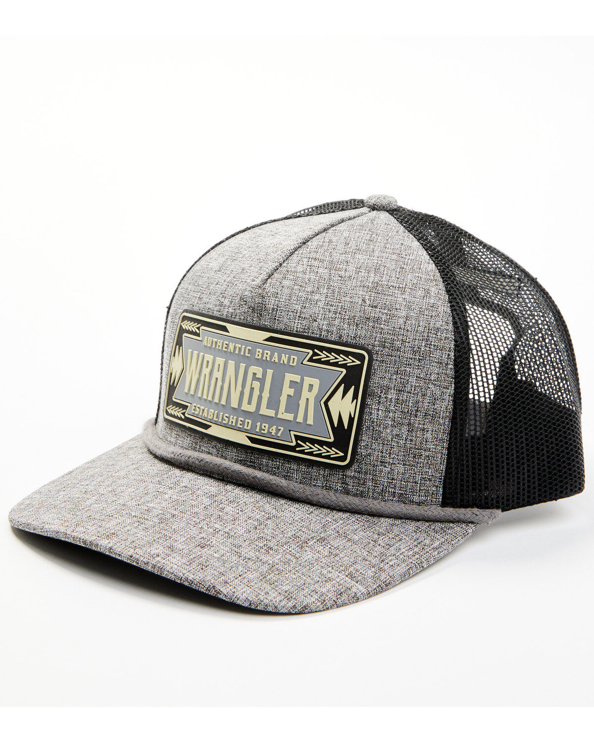 Boot Barn X Wrangler Men's Logo Trucker Cap, Grey