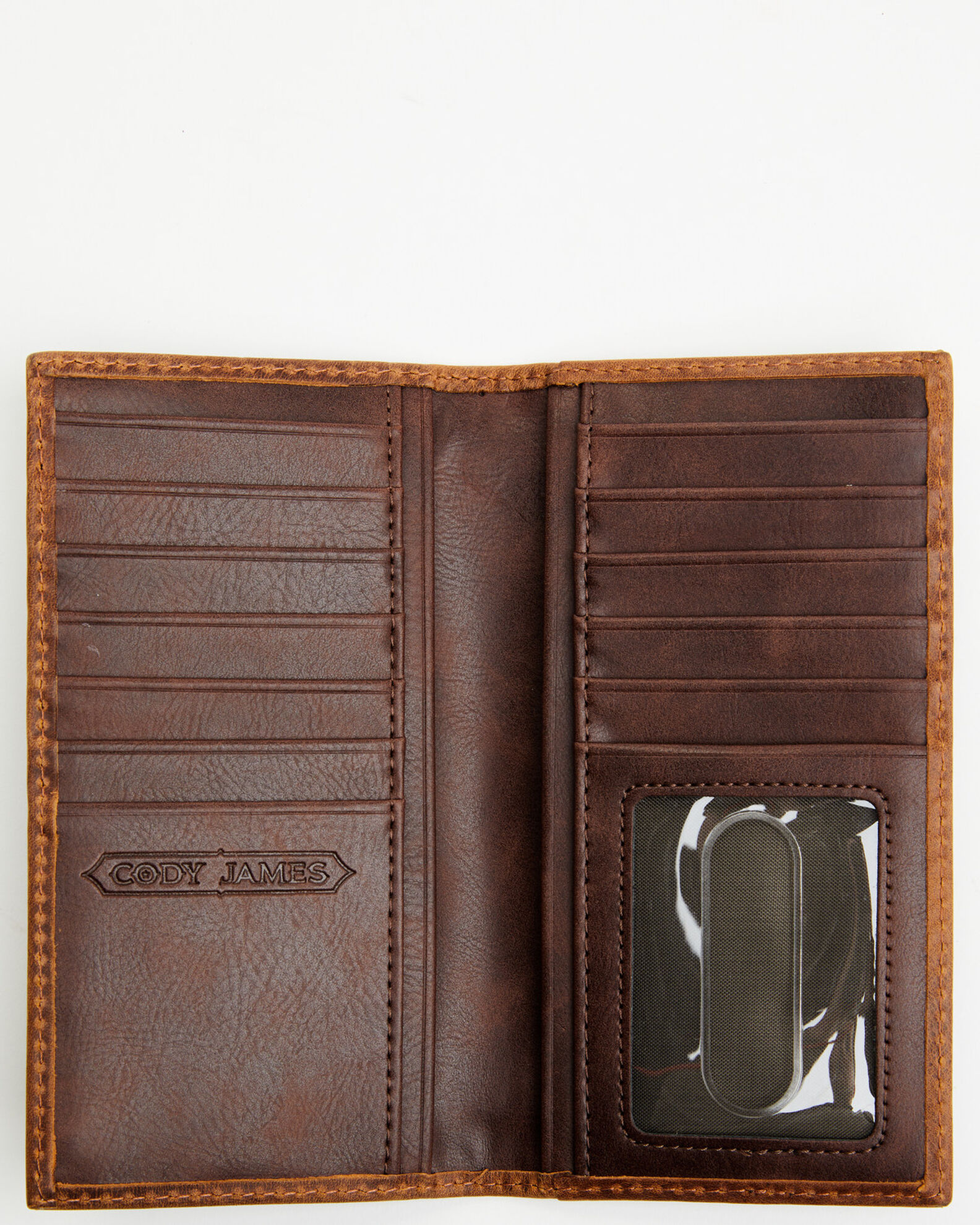 Cody James Men's Tooled Leather Rodeo Wallet, Brown