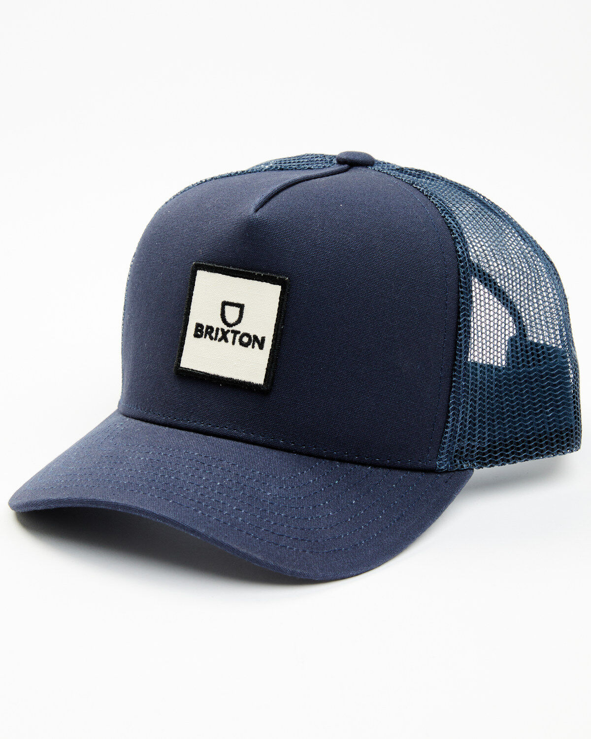 Brixton Men's Alpha Block Trucker Cap, Navy