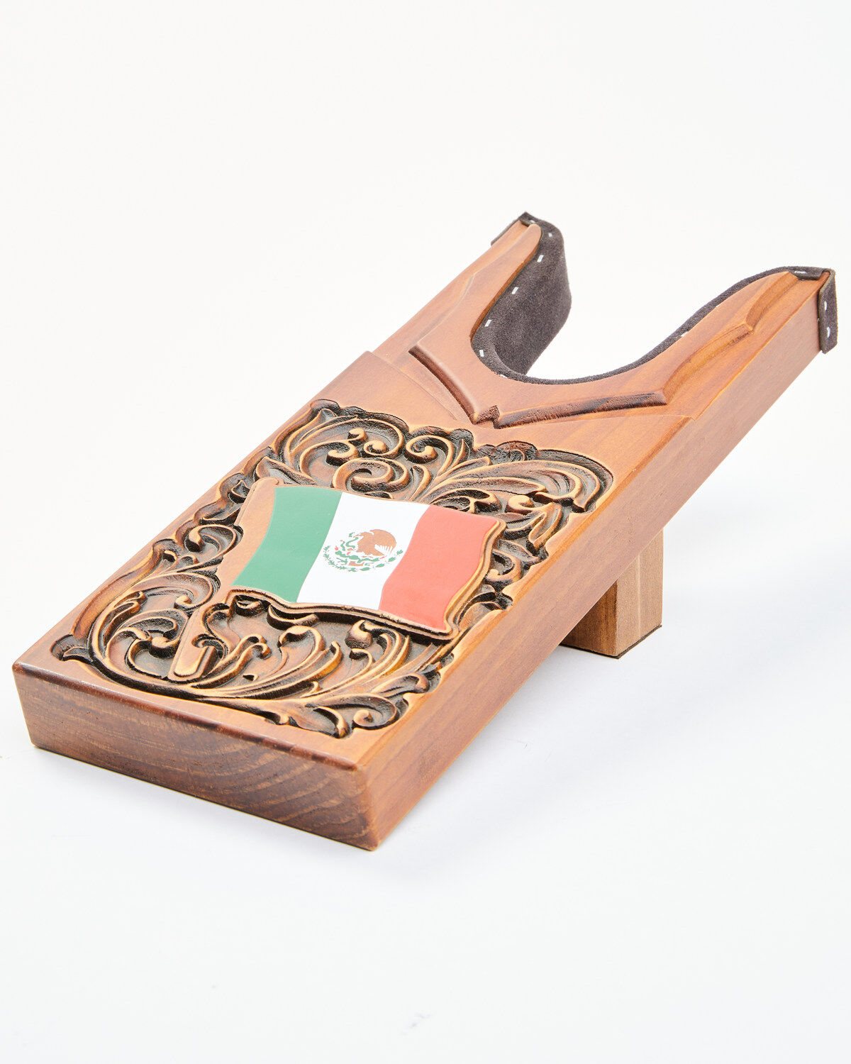 Boot Barn Mexican Flag Tooled Boot Jack, Brown