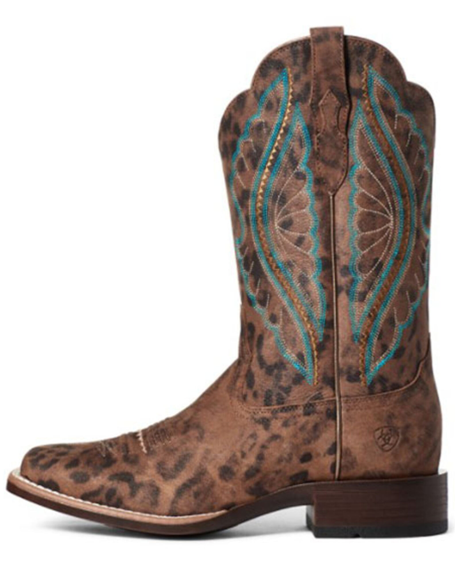 Ariat Womens Leopard Primetime Western Performance Boots Broad
