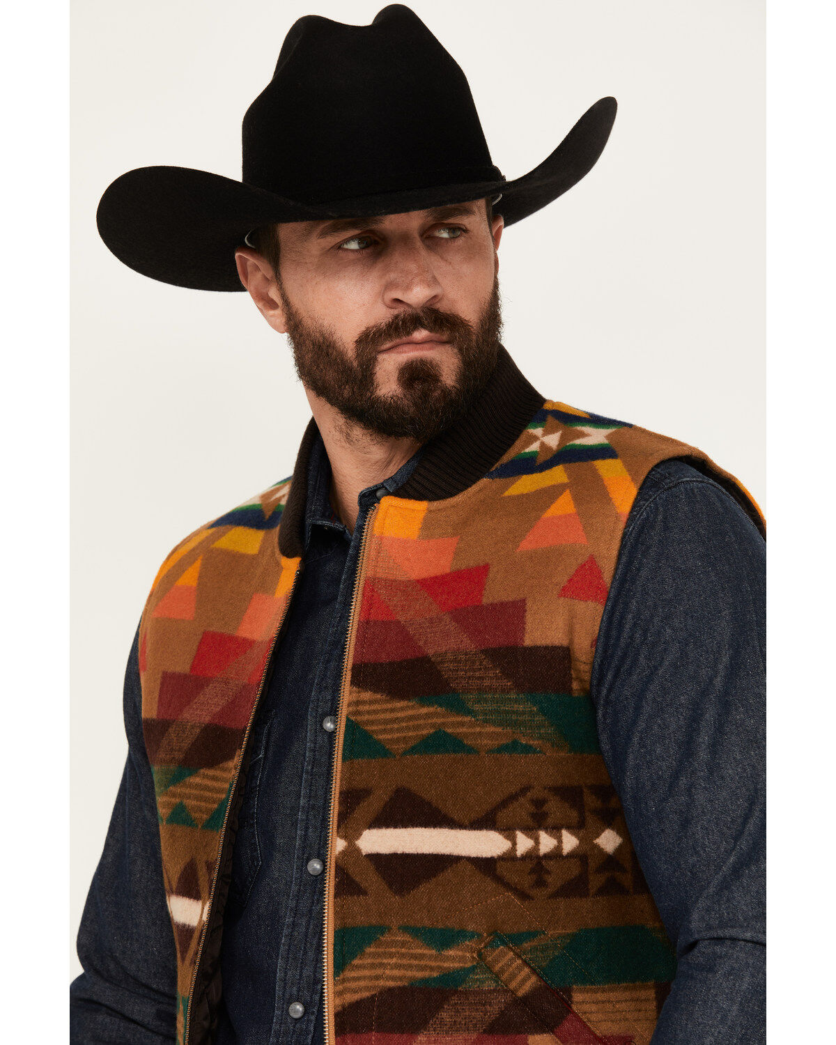 Pendleton Men's Colton Multicolored Print Vest, Brown