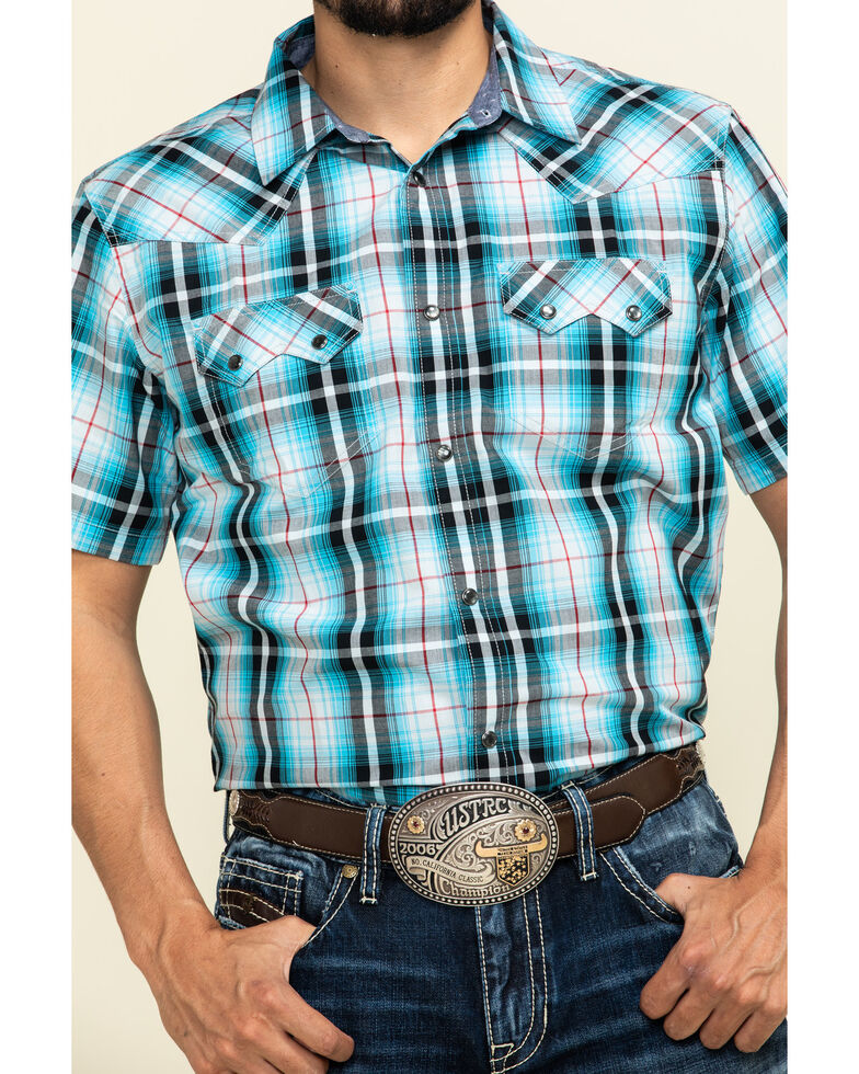 Cody James Mens Firefly Large Plaid Short Sleeve Western Shirt Boot Barn