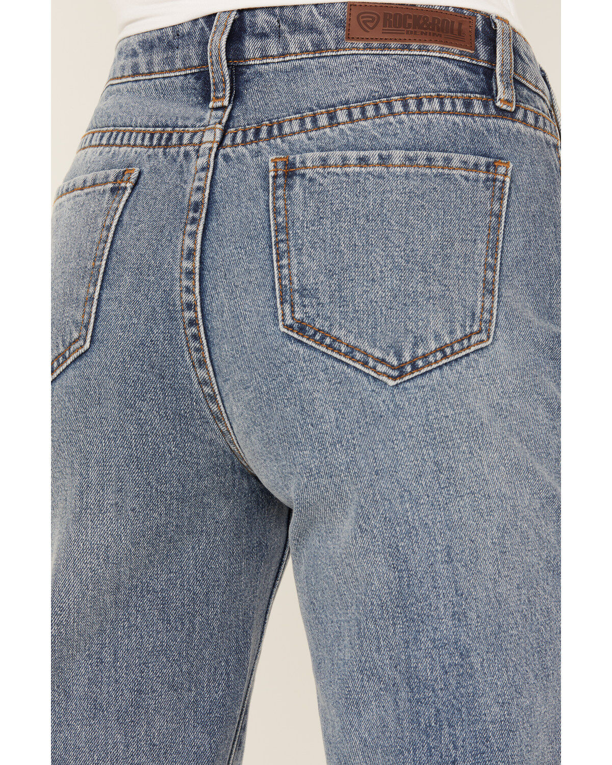 Rock & Roll Denim Women's Medium Wash High Rise Bootcut Jeans, Medium Wash