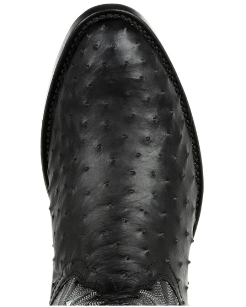 Durango Mens Black Full Quill Ostrich Western Boots Round Toe Boot