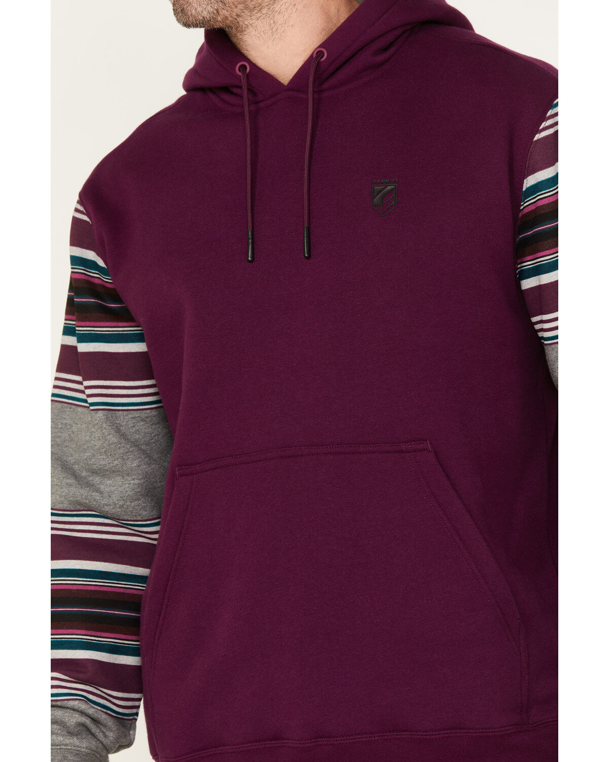 RANK 45 Renegade Striped Sleeve Hooded Sweatshirt | Boot Barn