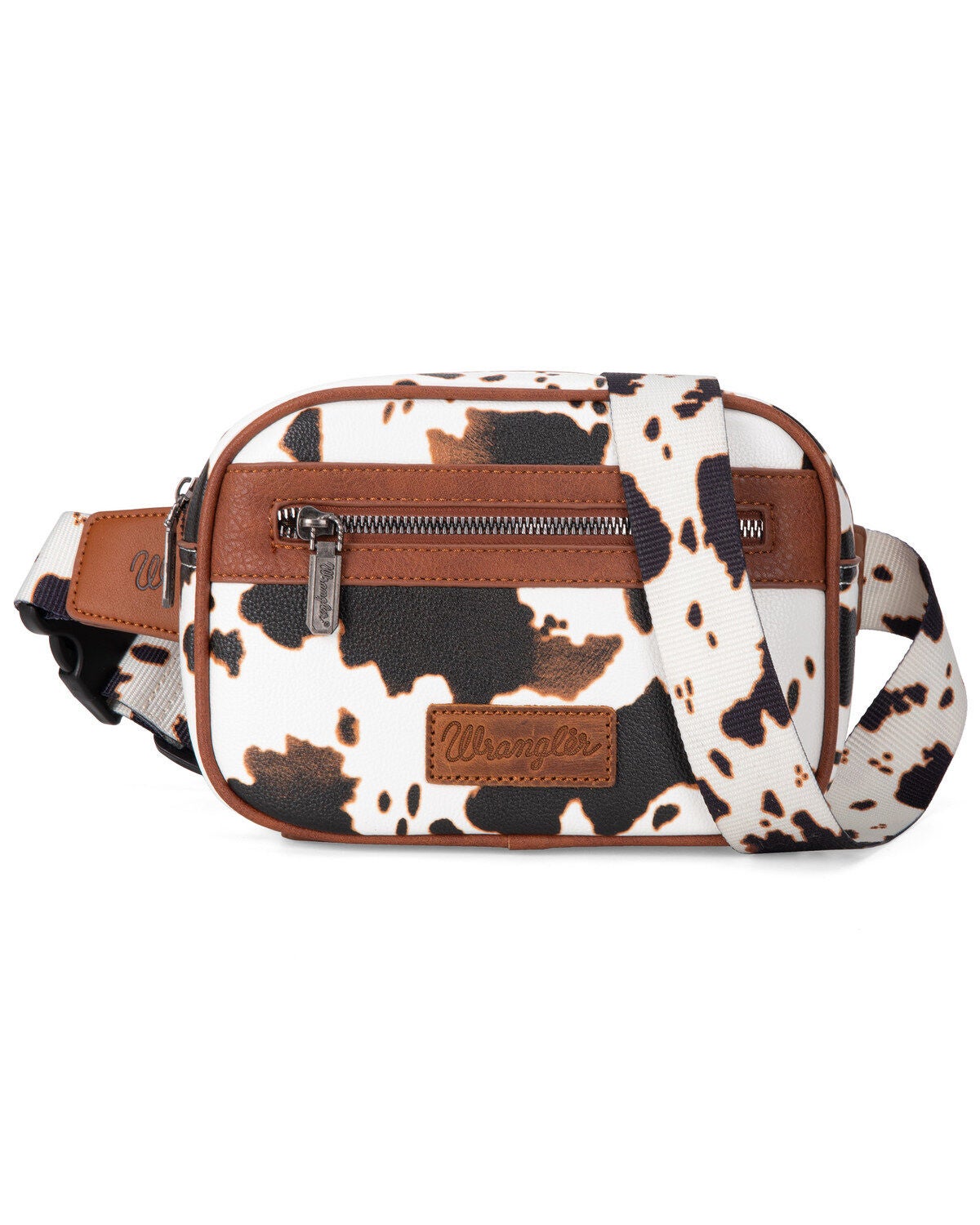 Wrangler Women's Cow Print Sling Bag, Brown