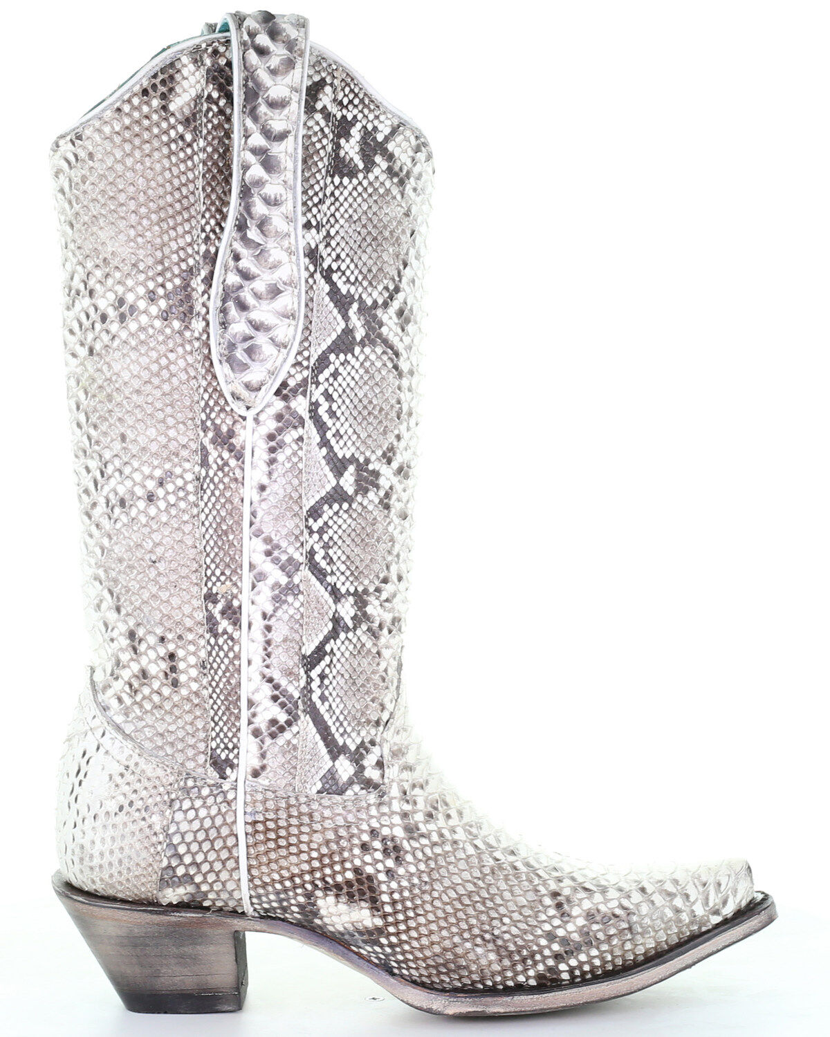Corral Women's Natural Exotic Python Boots - Snip Toe, Natural
