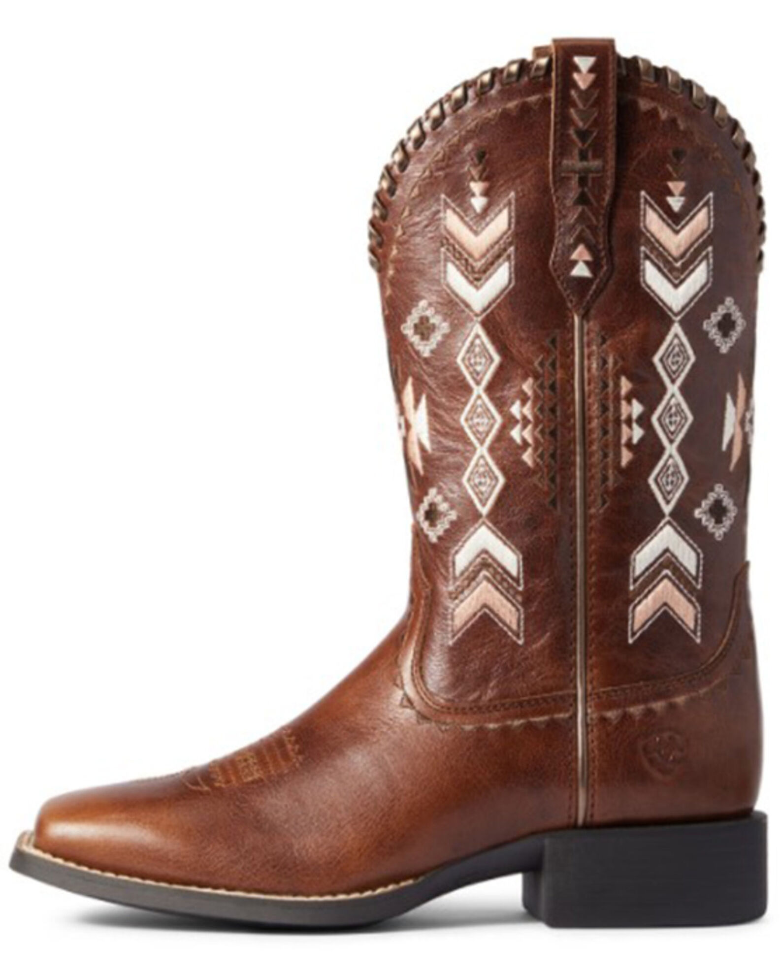 Ariat Women's Canyon Tan Round Up Skyler Full-Grain Western Boot - Wide ...