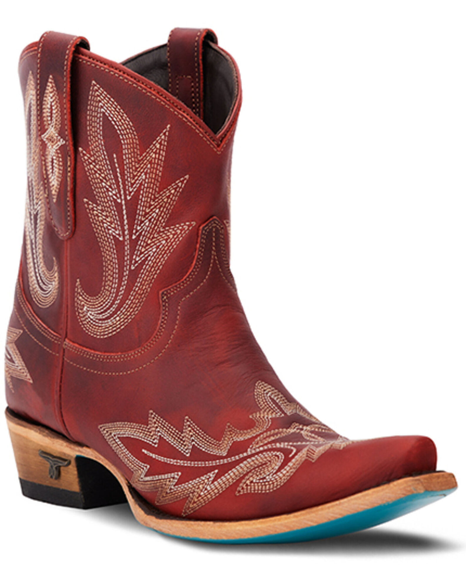 Lane Women's Lexington Western Booties - Snip Toe, Red