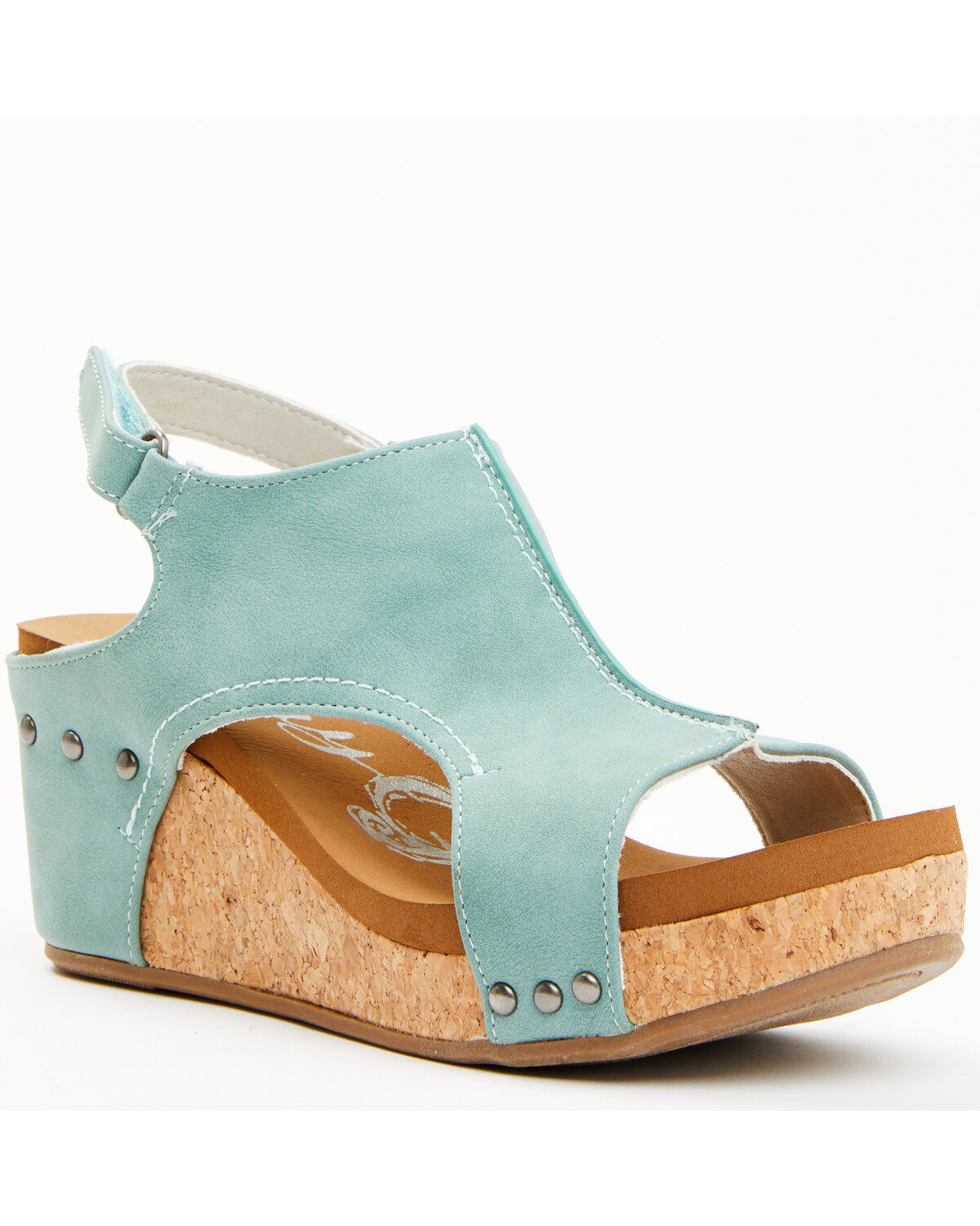 Very G Women's Isabella Suede Sandals, Turquoise, hi-res