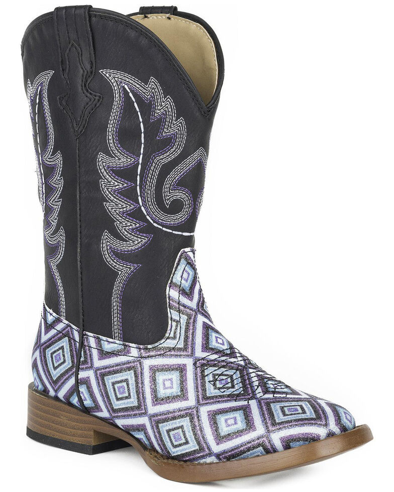 Roper Girls Glitter Diamonds Western Boots Square Toe Boot Barn