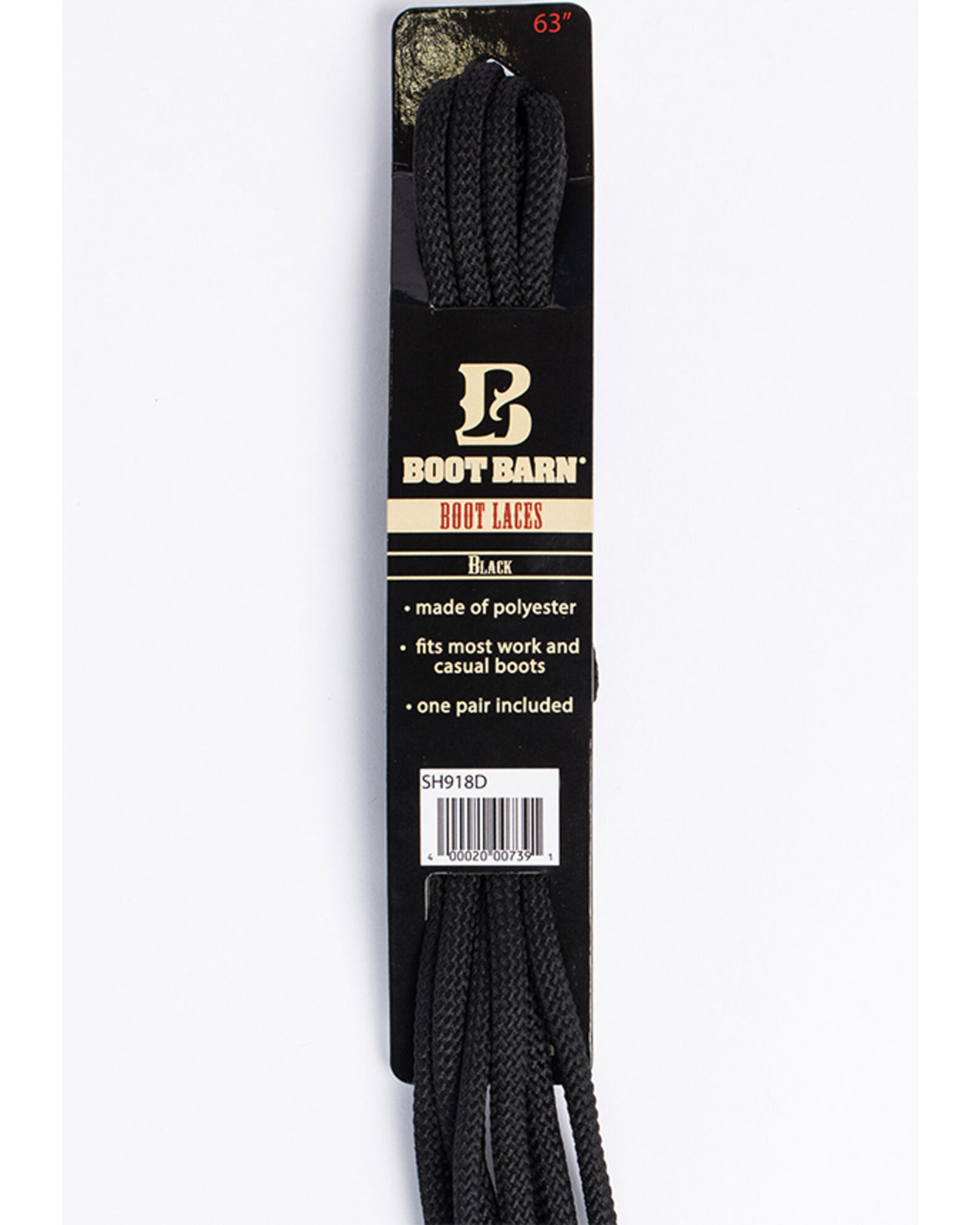 BB Ranch Black Boot Laces, Black
