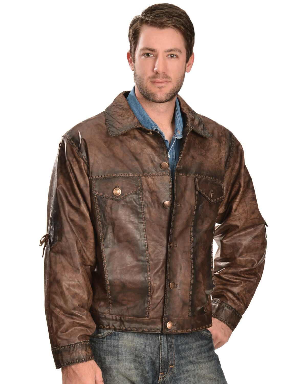 Kobler Leather Men's Rusty Leather Jacket | Boot Barn