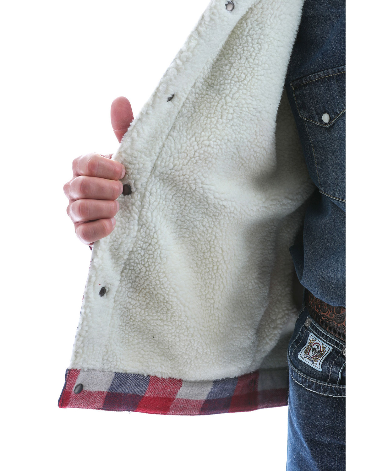 Cinch Mens Multi Plaid Sherpa Lined Trucker Jacket Boot Barn