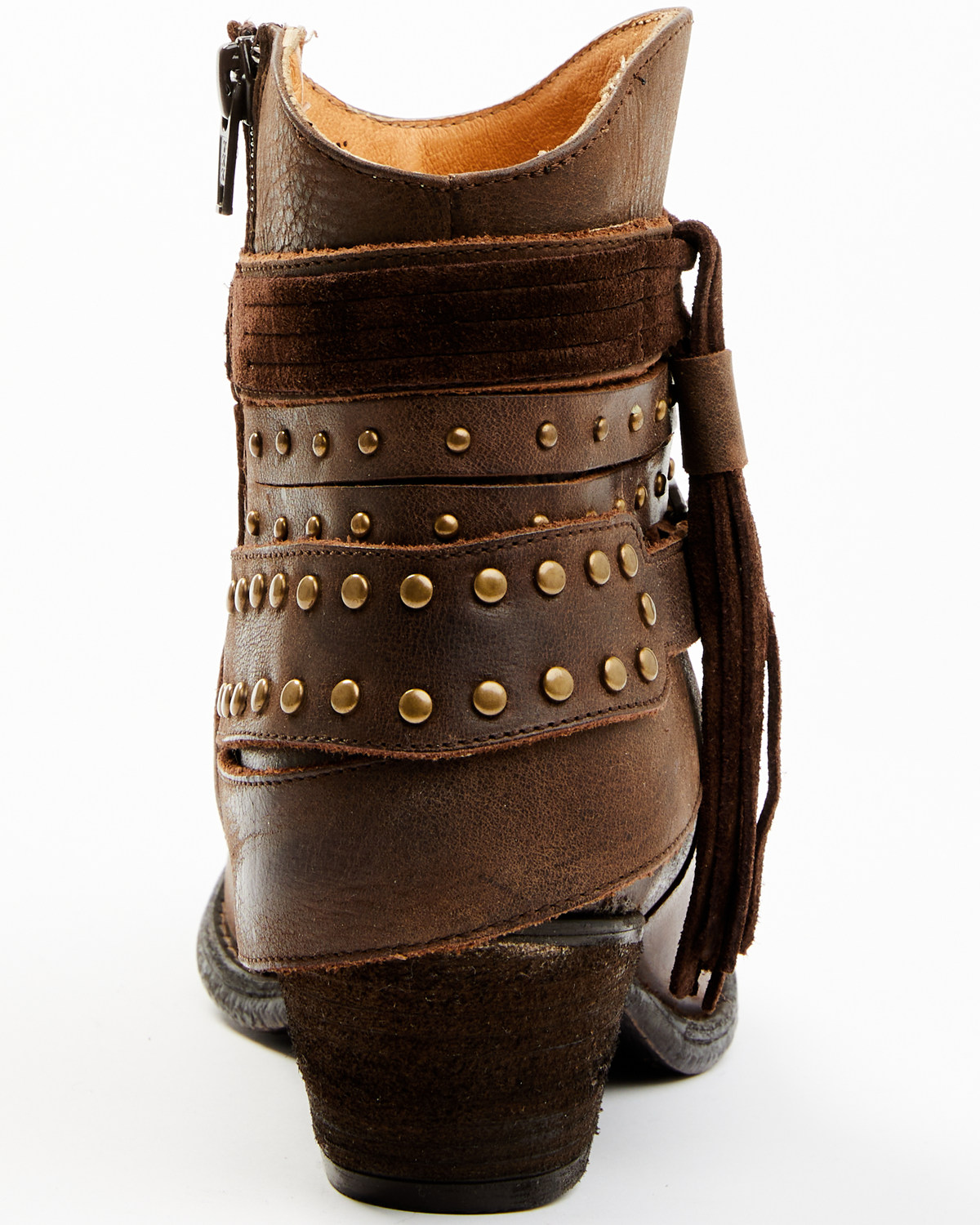 Shyanne Women's Sevilla Buckle Fringe Western Booties - Round Toe ...