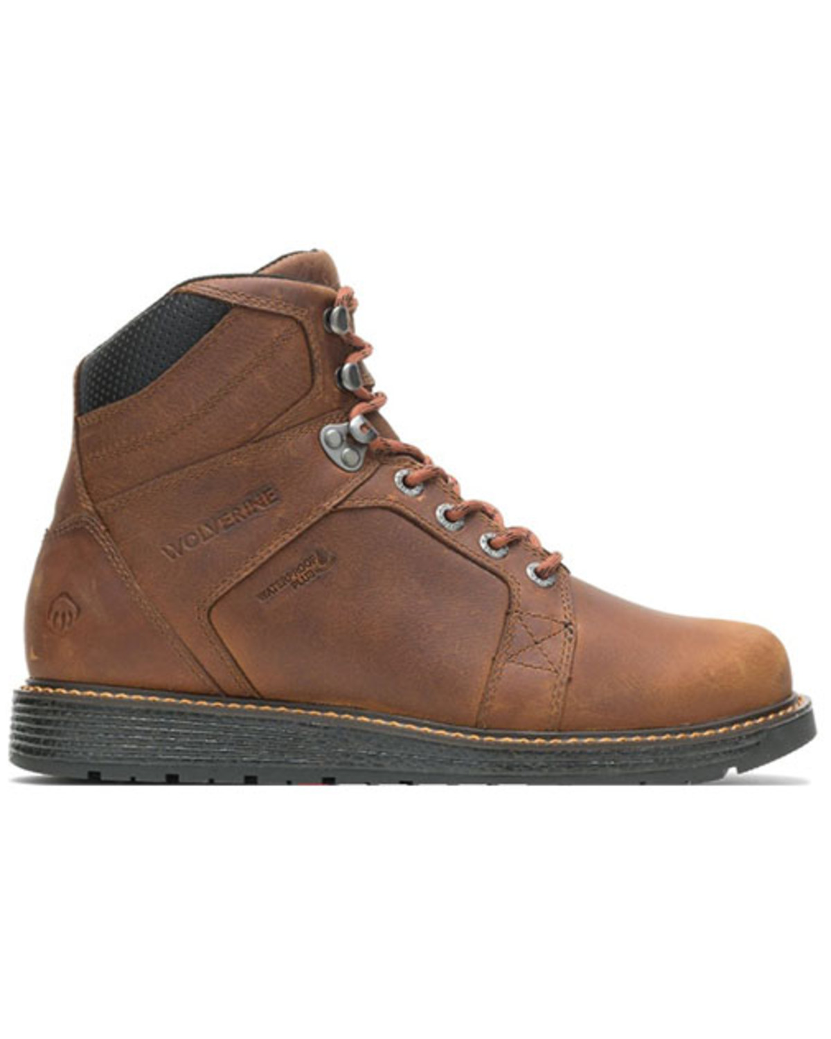Wolverine Men's Brown Hellcat Waterproof Work Boots - Soft Toe | Boot Barn