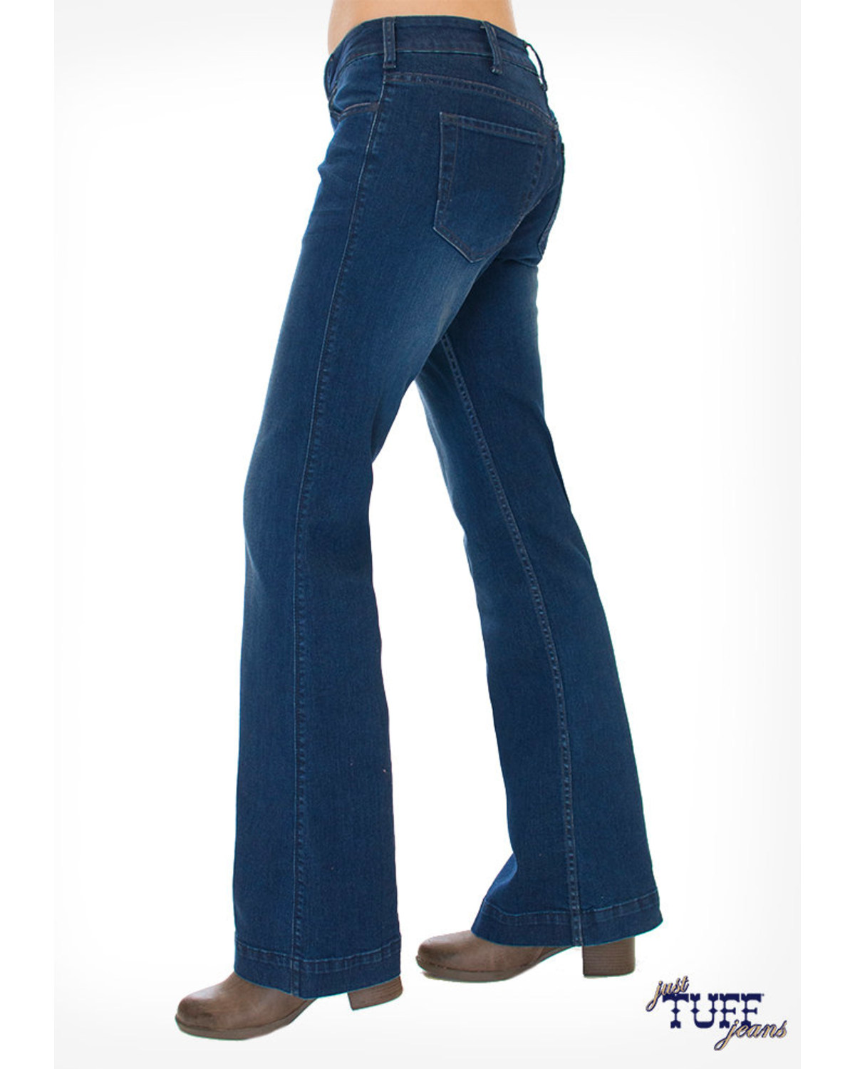 Cowgirl Tuff Women's Dark Wash Just Tuff Trousers | Boot Barn