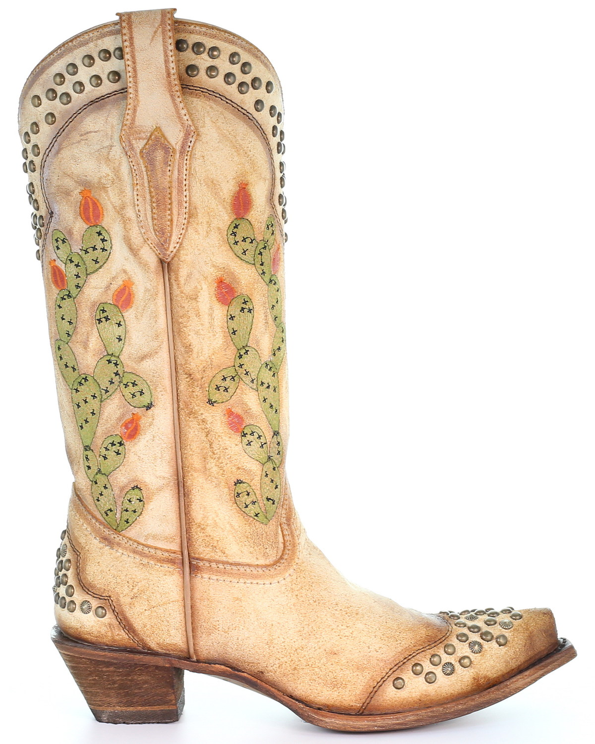 Corral Women's Saddle Cactus Embroidery Western Boots - Snip Toe | Boot ...