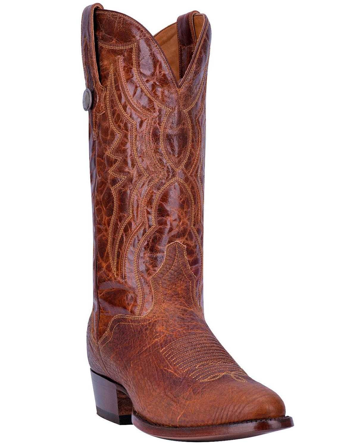 El Dorado Men's Handmade Whiskey Bison Cowboy Boots - Round Toe | Boot Barn