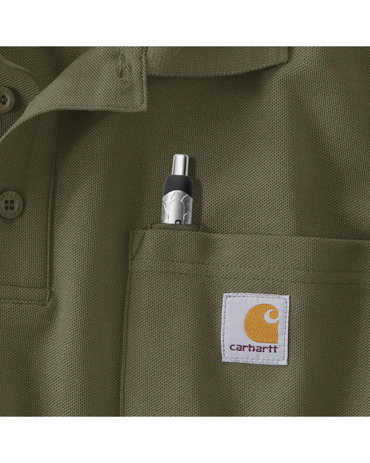 Carhartt Men's Contractors Pocket Short Sleeve Work Polo Shirt | Boot Barn